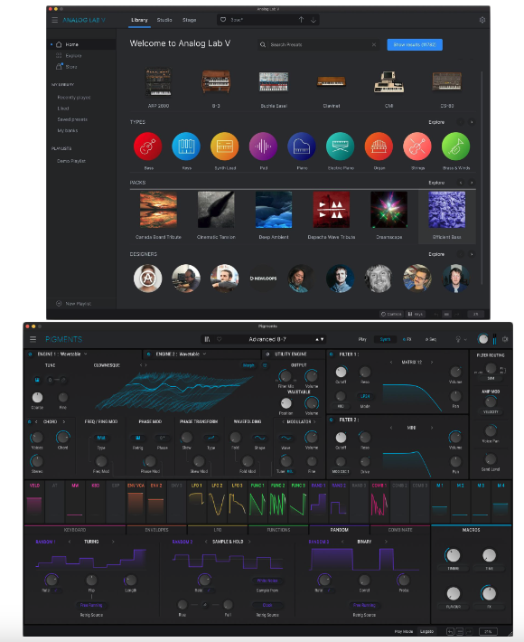 Arturia Analog Lab and Pigments 5 Polychrome Software Synthesizer Bundle | Sweetwater