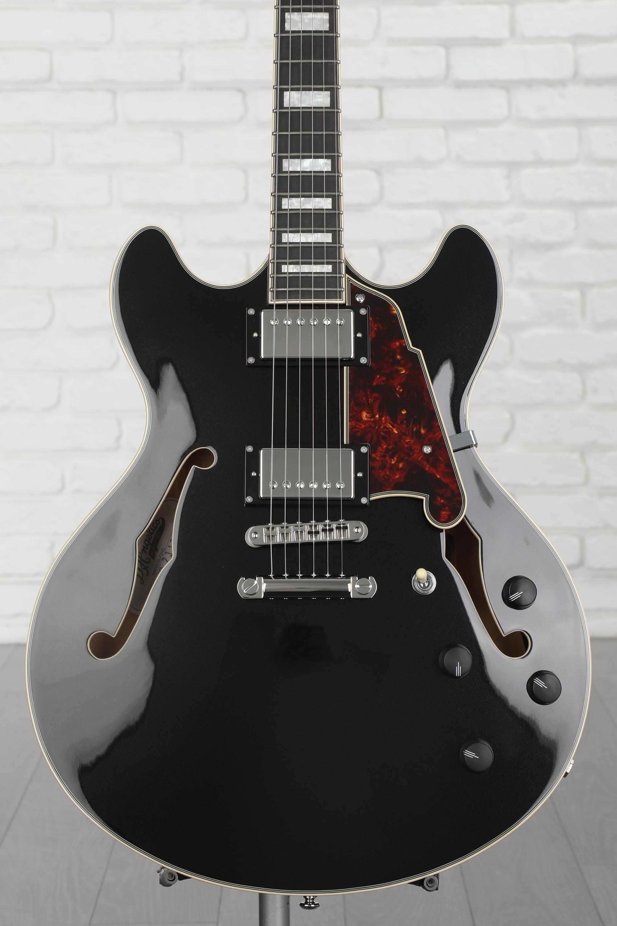 D'Angelico Premier DC Electric Guitar - Black Flake with Pau Ferro Fingerboard | Sweetwater