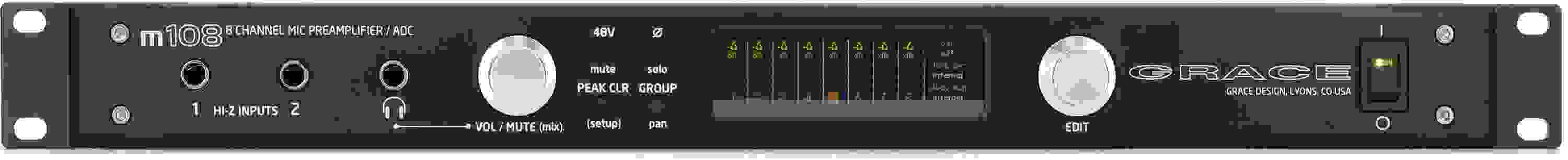 Grace Design m108 8-channel Microphone Preamp with Preinstalled Dante ...