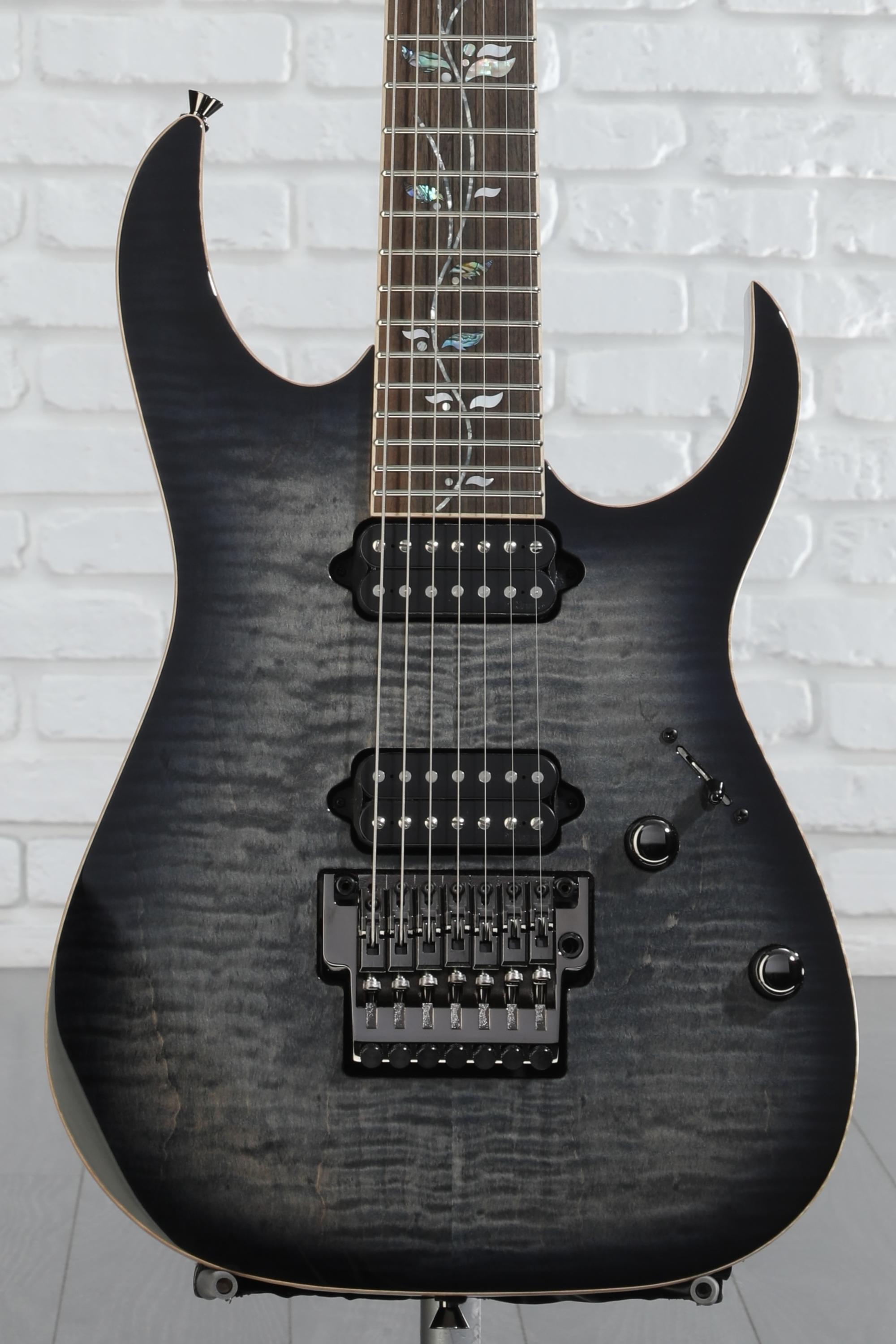 Ibanez J Custom RG8527 7-string Electric Guitar - Black Rutile | Sweetwater