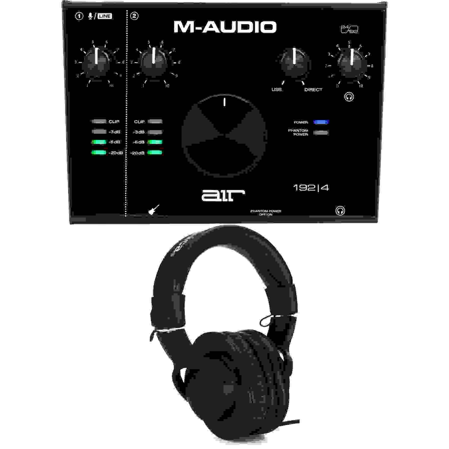 M-Audio AIR 192|4 USB Audio Interface and Headphones | Sweetwater