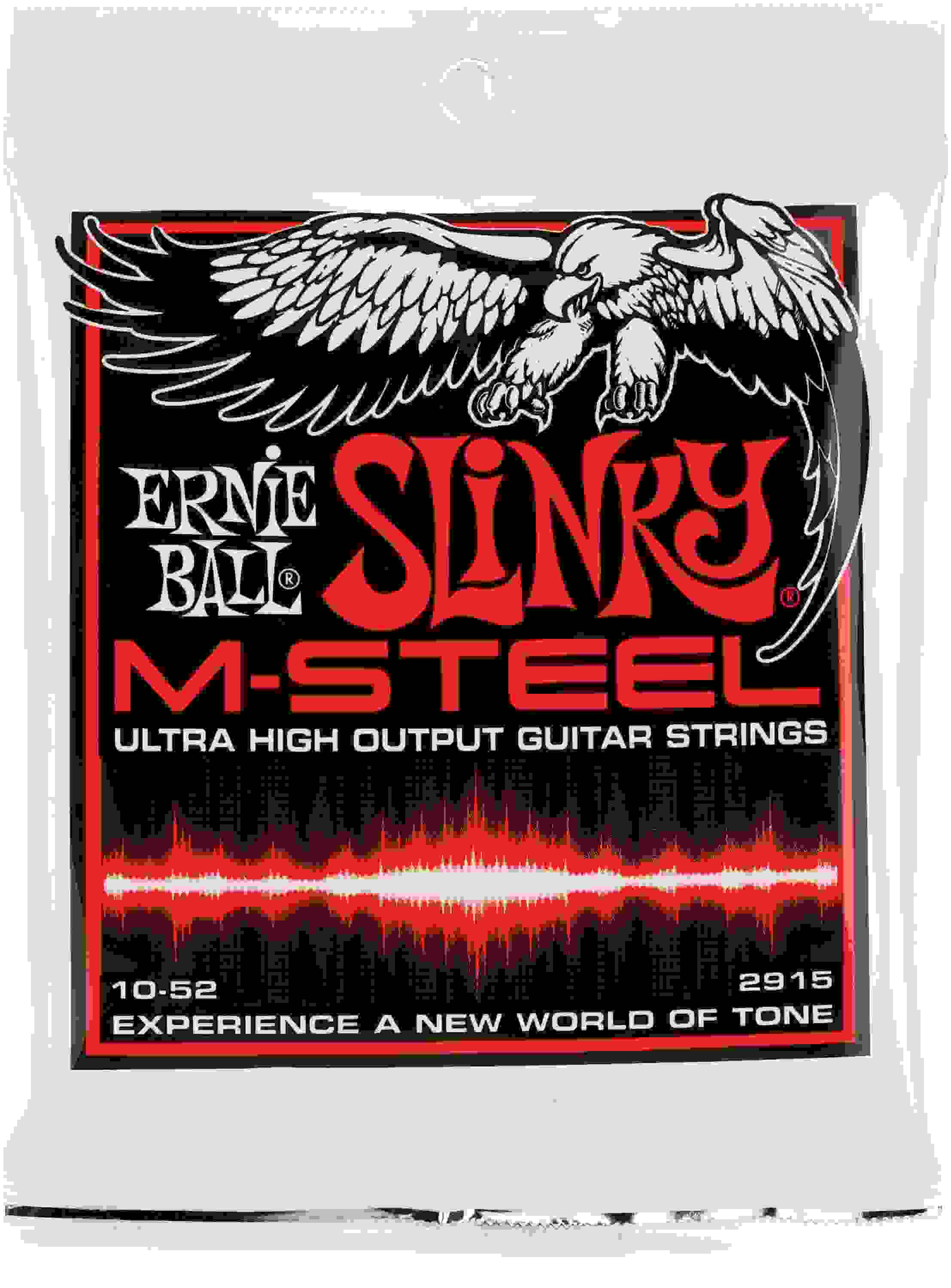 Ernie Ball 2915 Skinny Top Heavy Bottom Slinky M-Steel Electric Guitar Strings - .010-.052 ...