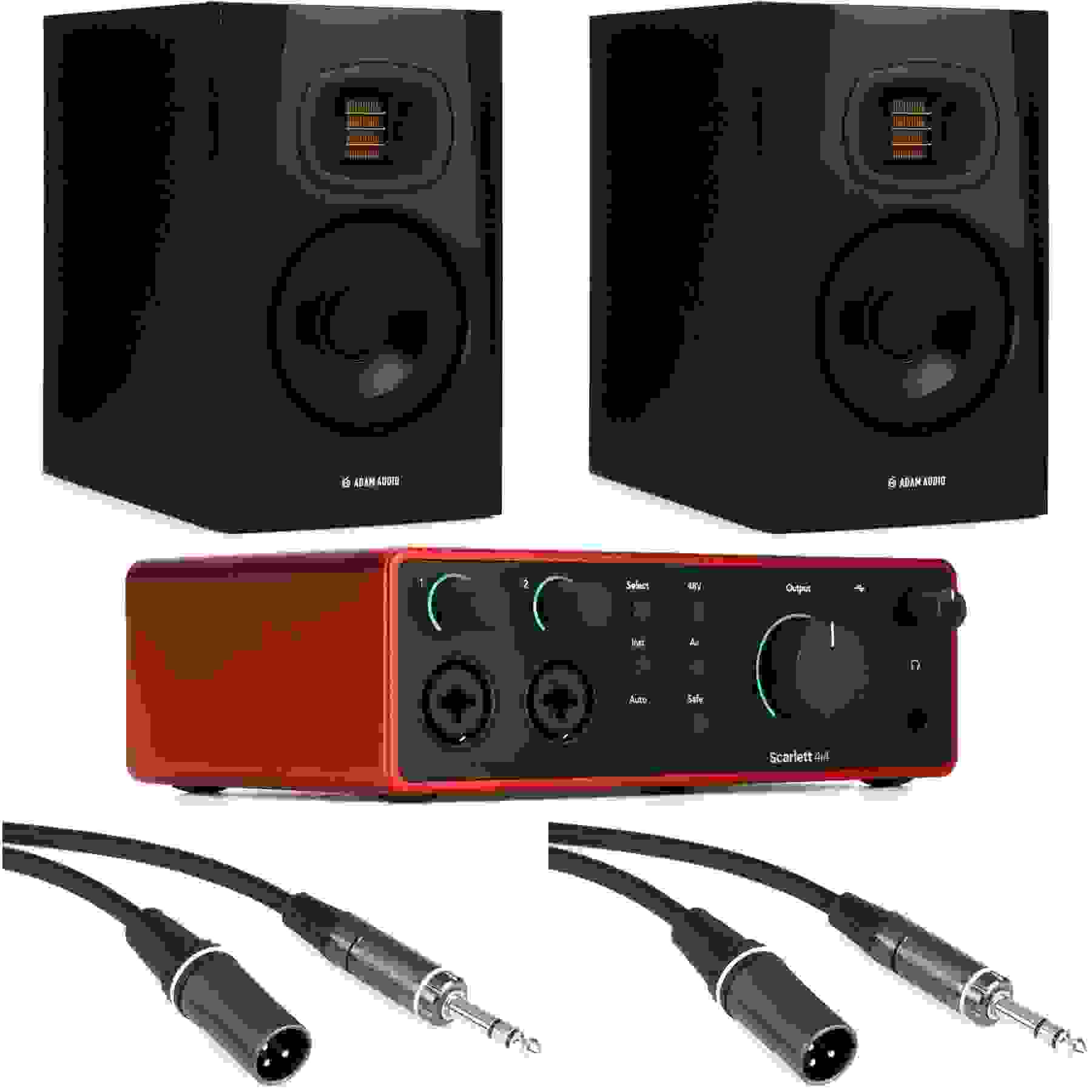 Focusrite Scarlett 4i4 4th Gen USB Audio Interface and ADAM Audio T5V 5 ...