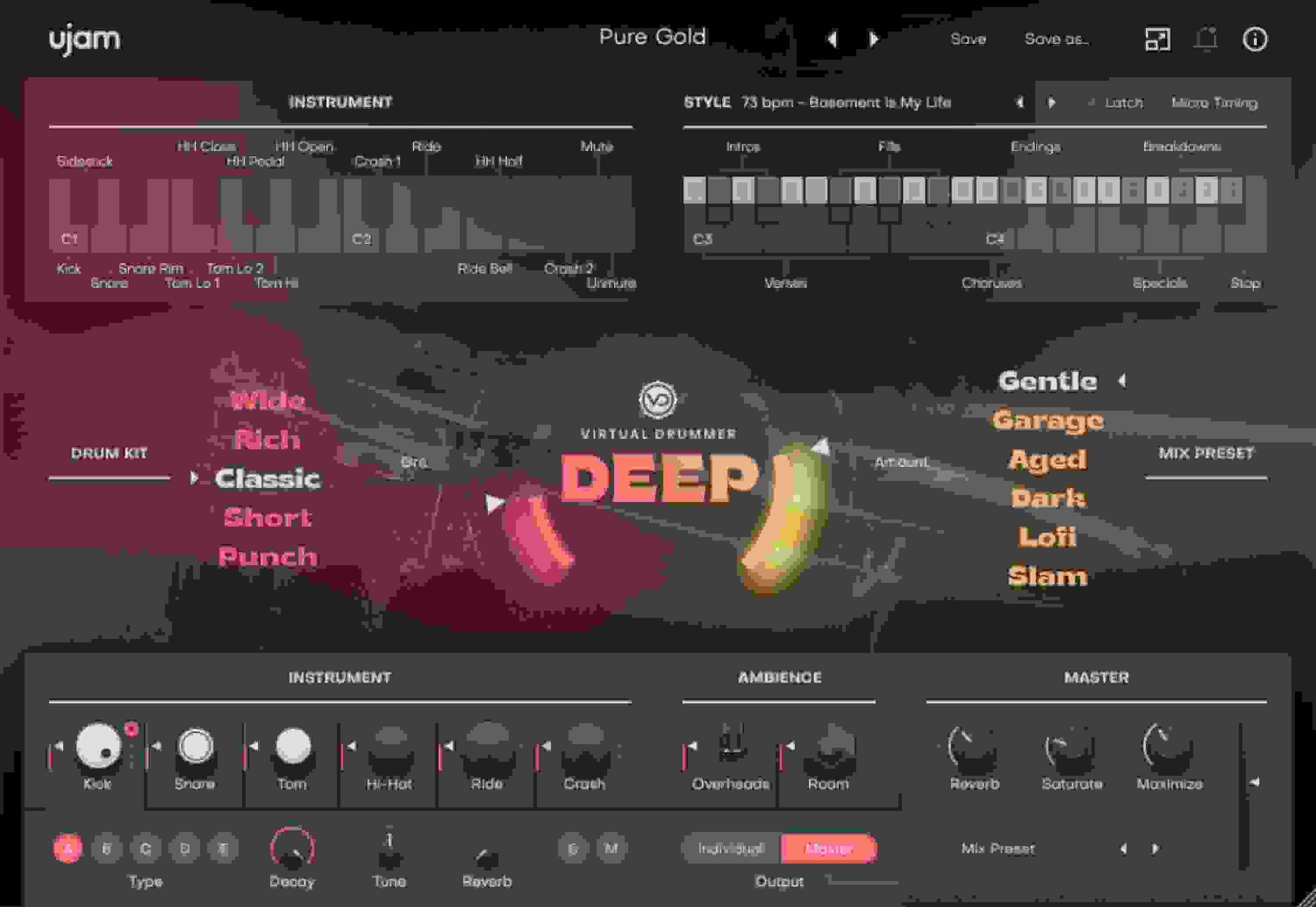 UJAM Virtual Drummer Deep Software | Sweetwater
