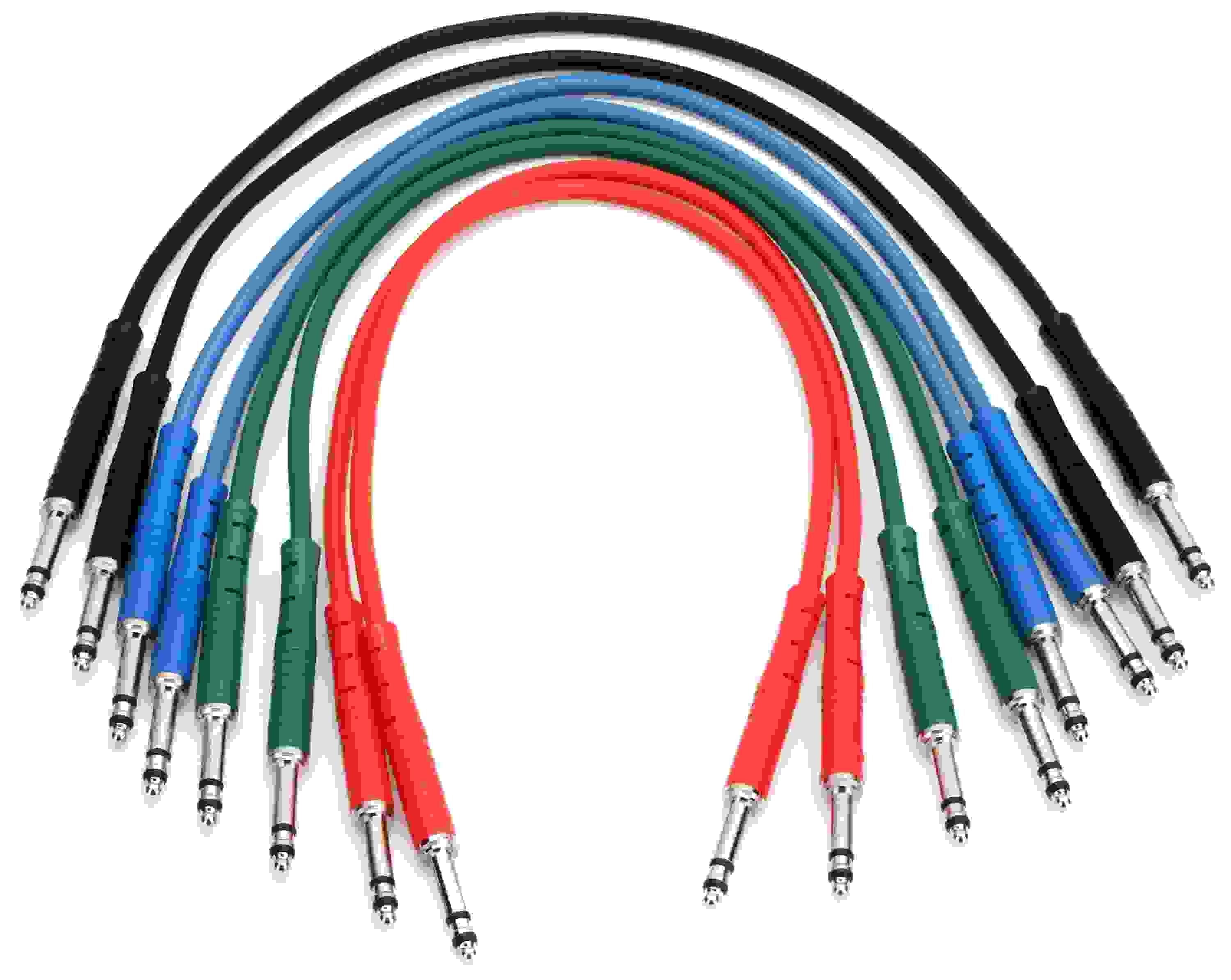 StageMASTER STT-1-8PK TT Patch Cable 8-pack - 1 foot (Assorted Colors ...