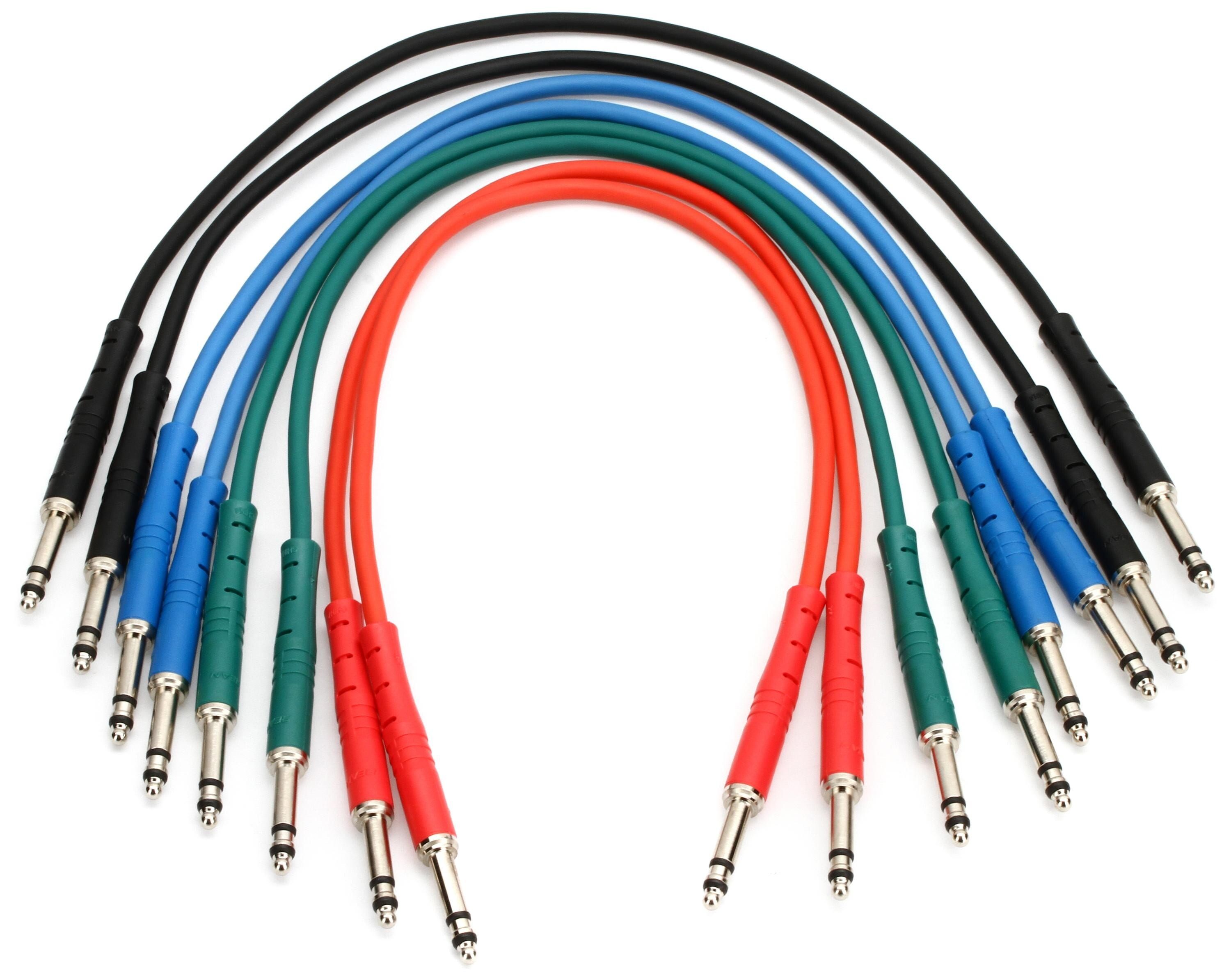 StageMASTER STT-1-8PK TT Patch Cable 8-pack - 1 foot (Assorted Colors ...