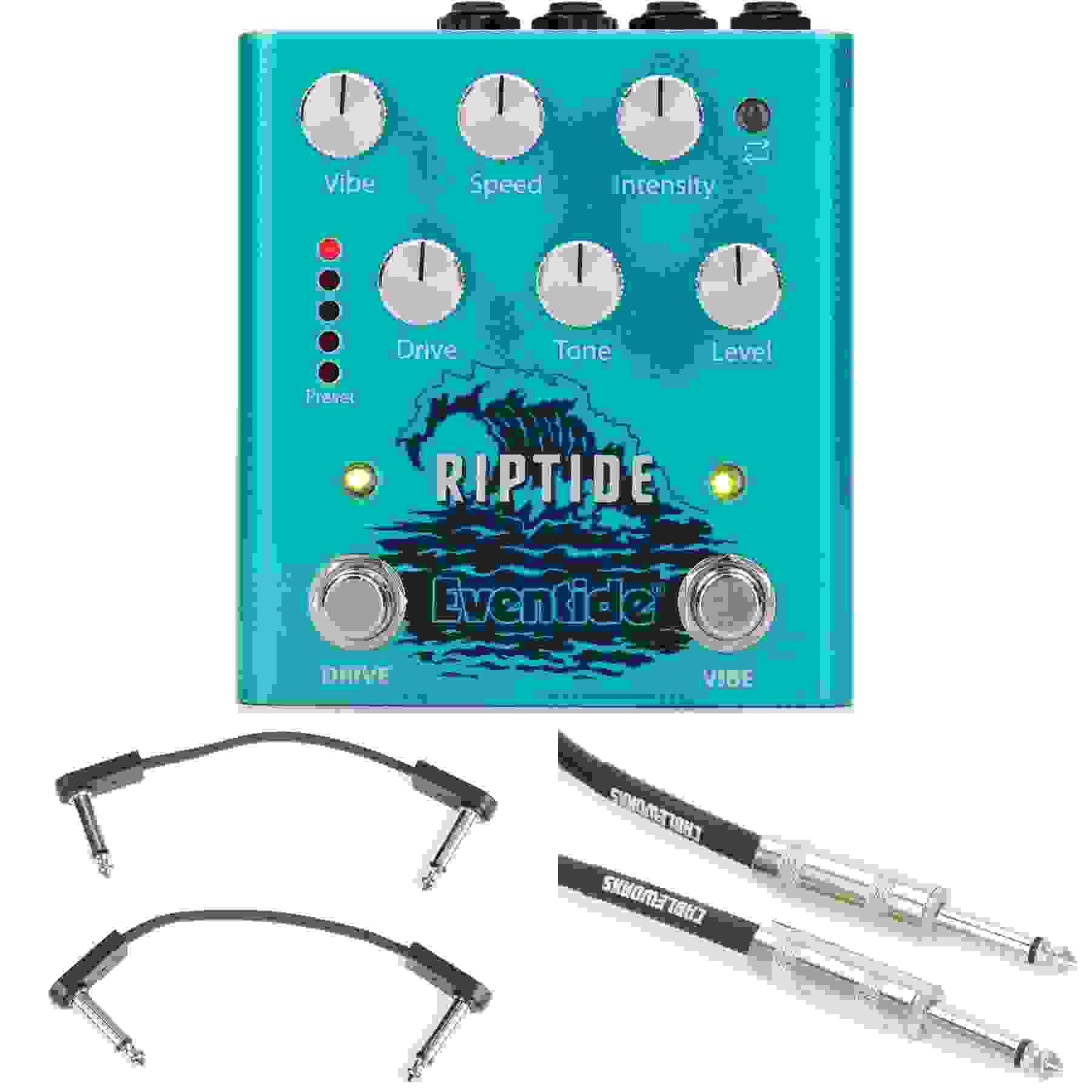 Eventide Riptide Stereo Drive and Uni-Vibe Effects Pedal - Cable Bundle | Sweetwater