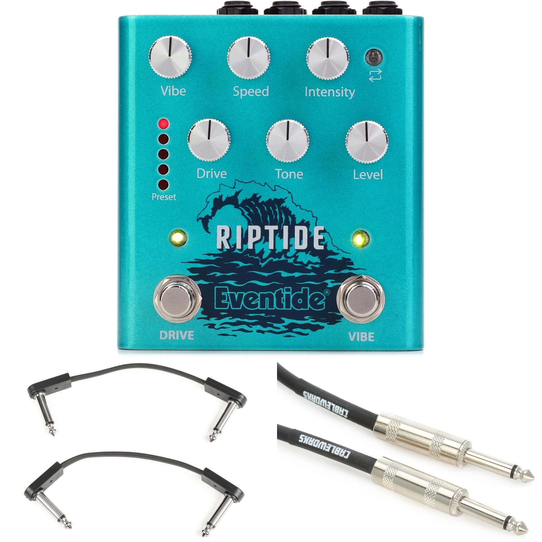 Eventide Riptide Stereo Drive and Uni-Vibe Effects Pedal - Cable Bundle ...