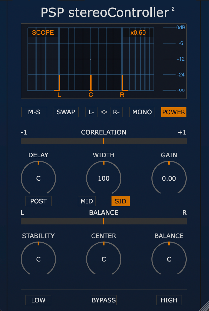 PSP Audioware Stereo Controller 2 Plug-in | Sweetwater