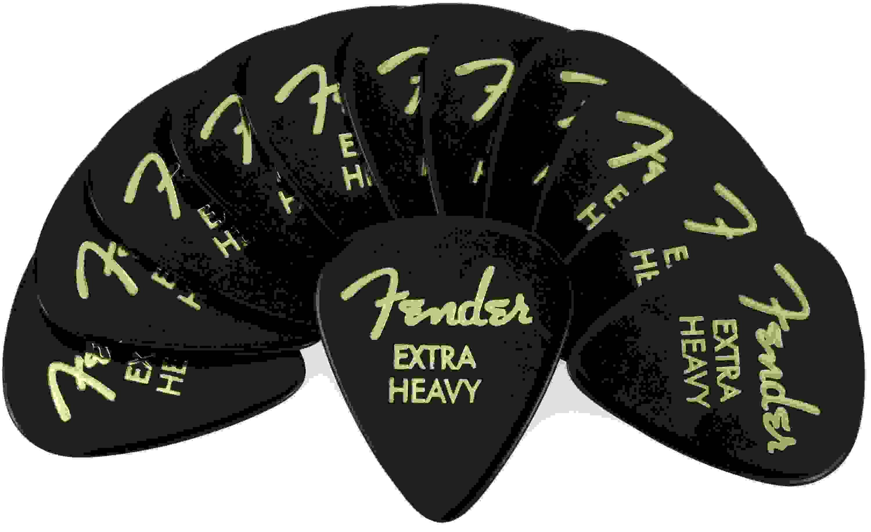 Fender 351 Premium Guitar Picks - Extra Heavy Black 12-pack | Sweetwater