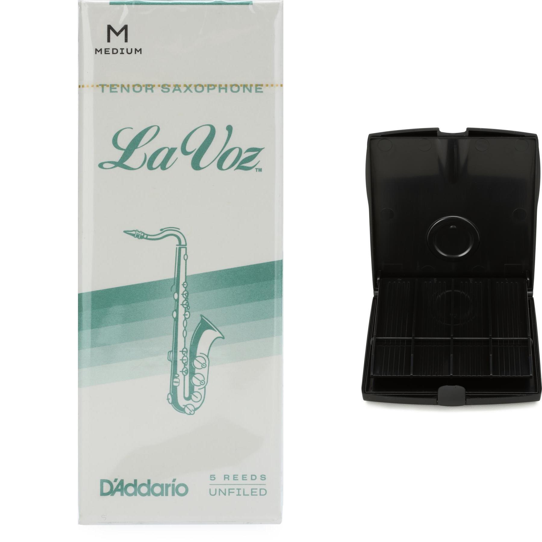 D'Addario La Voz Tenor Saxophone Reeds (5-pack) with Reed Vitalizer ...