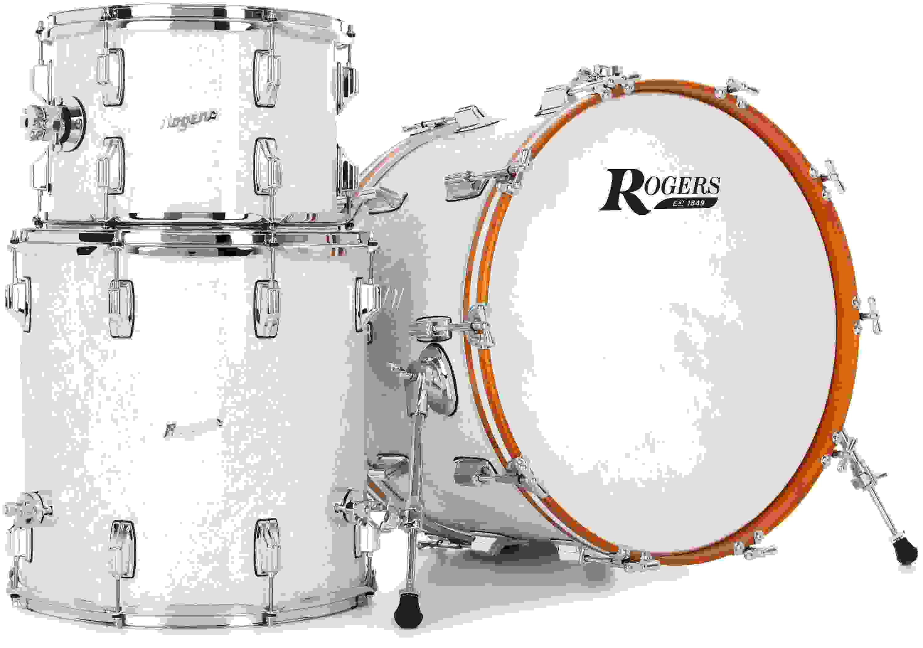 Rogers Drums PowerTone 3-piece Shell Pack - White Marine Pearl | Sweetwater