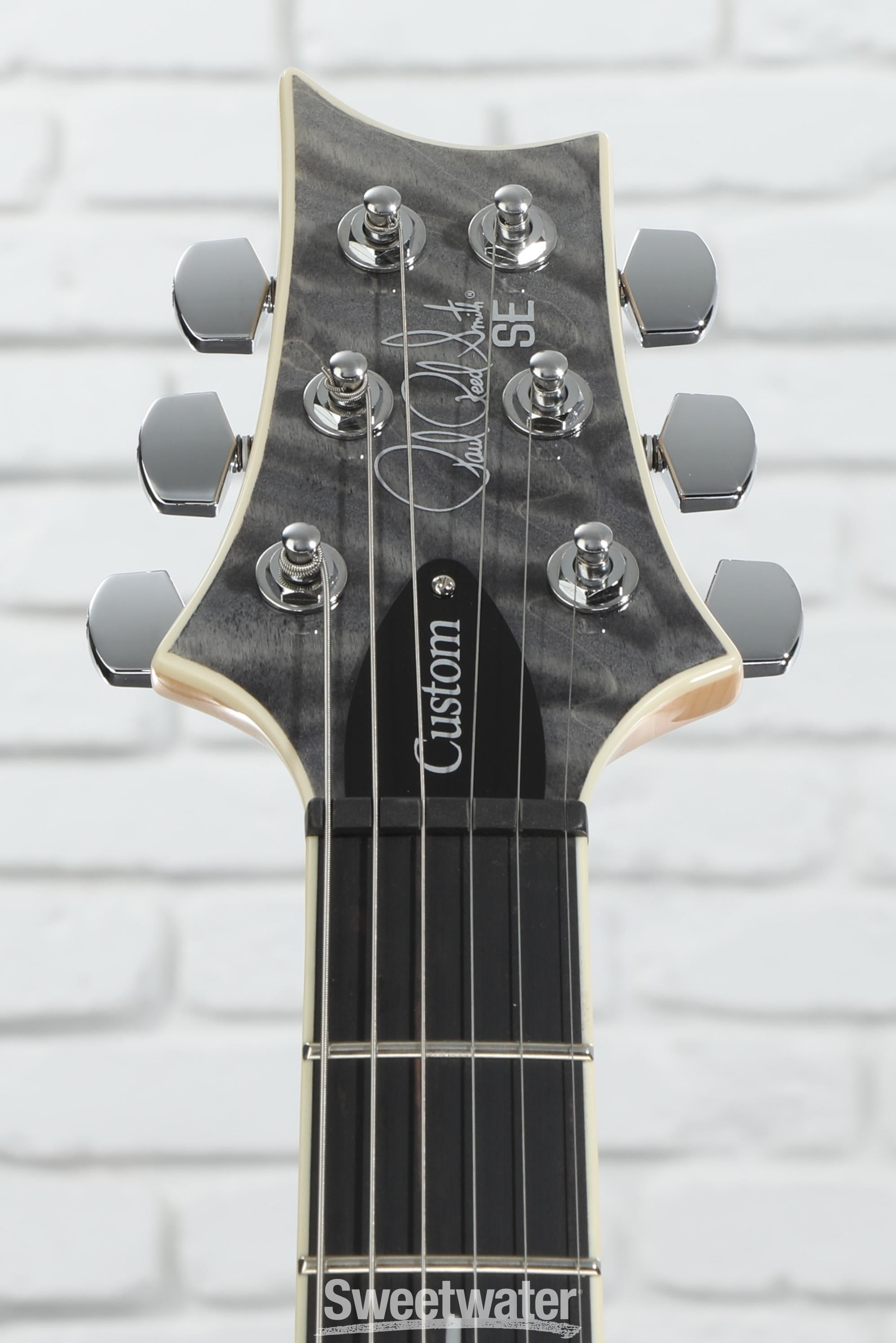 PRS SE Custom 24 Electric Guitar - Quilt Charcoal, Sweetwater Exclusive