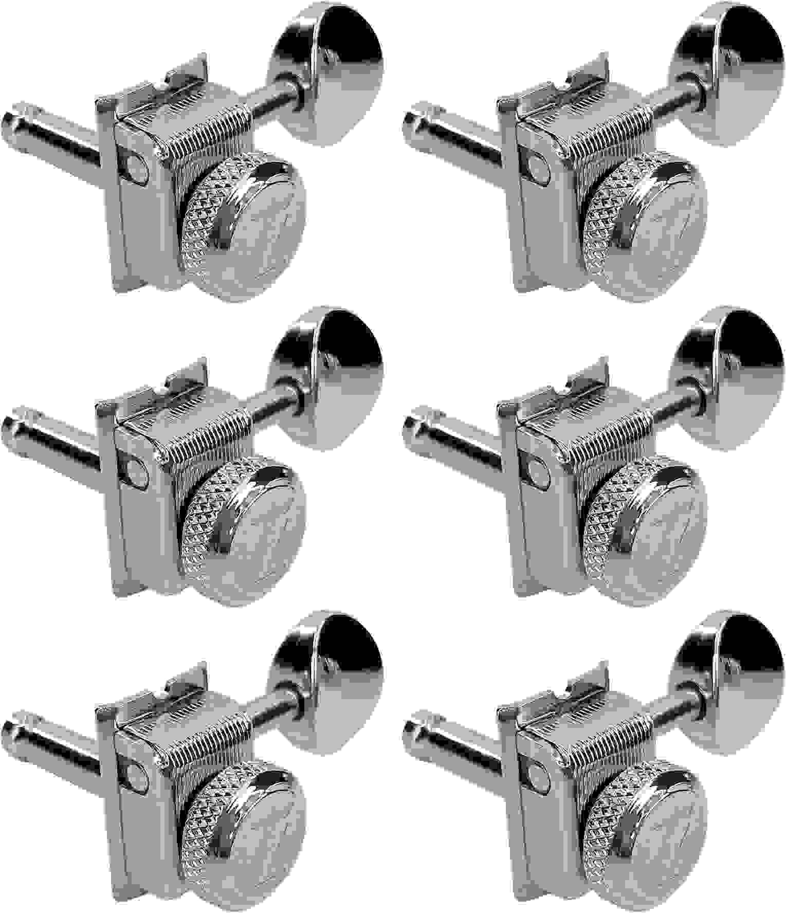 AllParts True Lok Vintage-style Locking Tuners - 6 In-line, Nickel ...