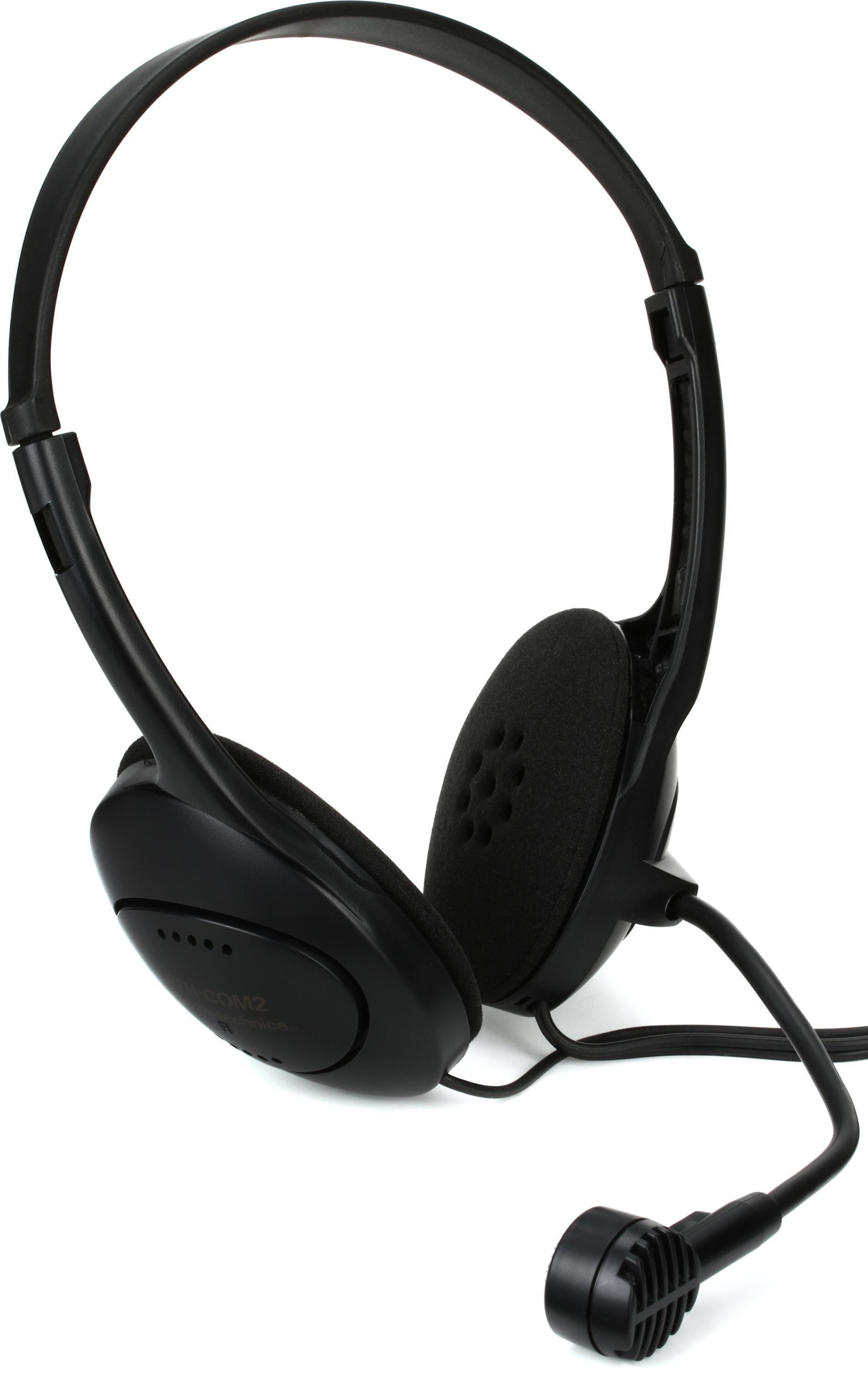 Audio-Technica ATH-COM2 Stereophone with Dynamic Boom Microphone ...