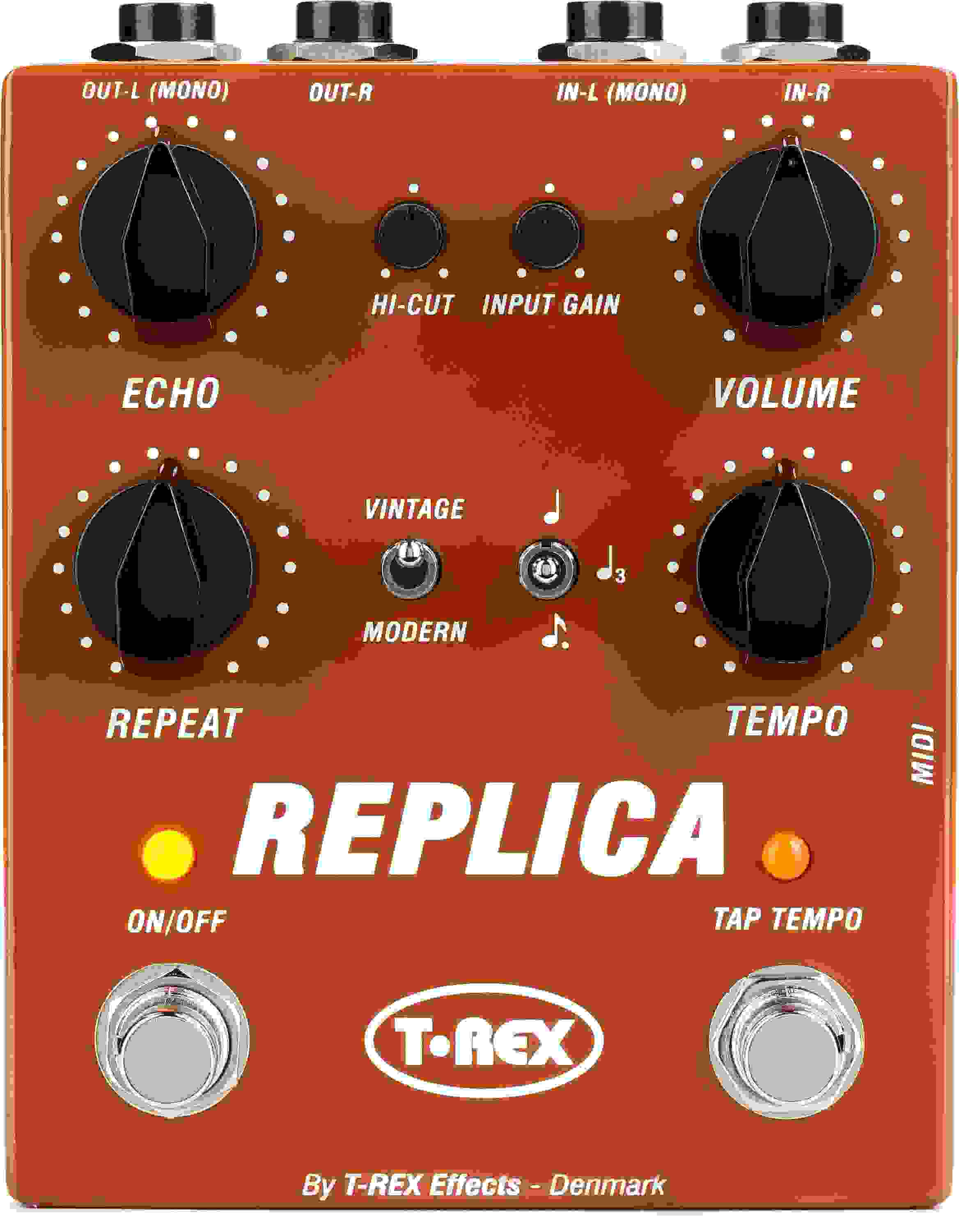 T-Rex Replica Stereo Delay Pedal with Tap Tempo | Sweetwater