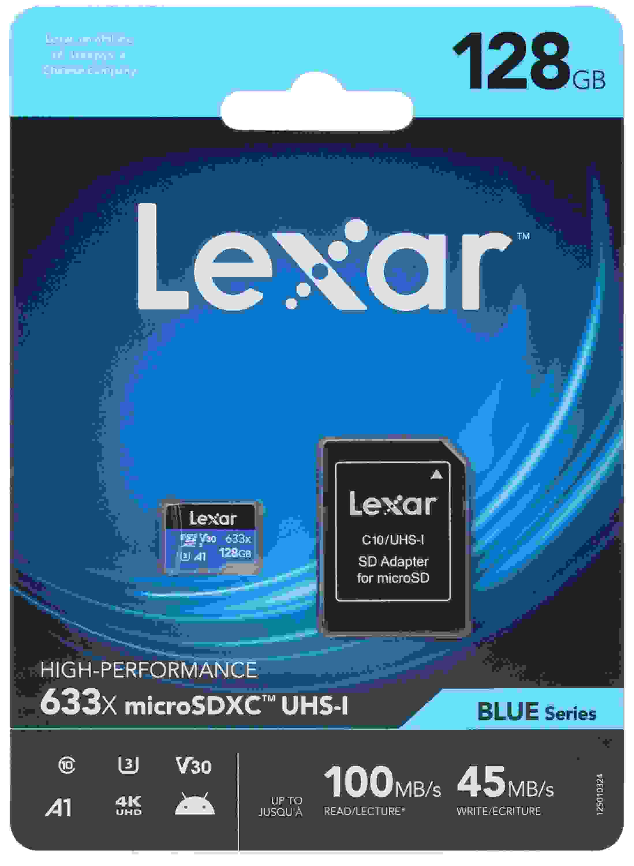 Lexar High-performance MicroSDXC Card - 128GB, Class 10, UHS-I | Sweetwater