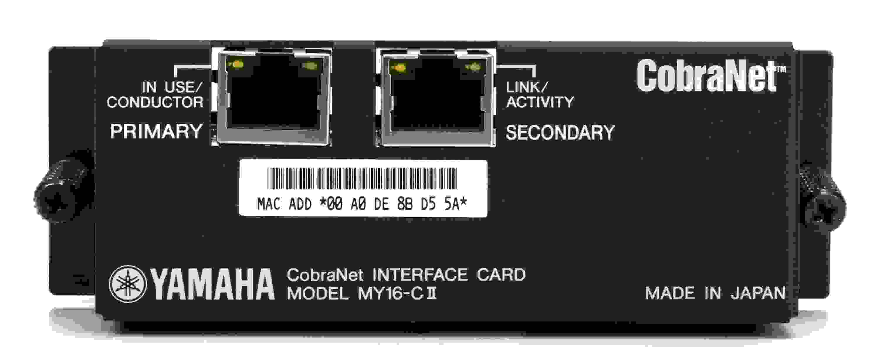 Yamaha MY16-CII 16-channel CobraNet Network I/O Card | Sweetwater