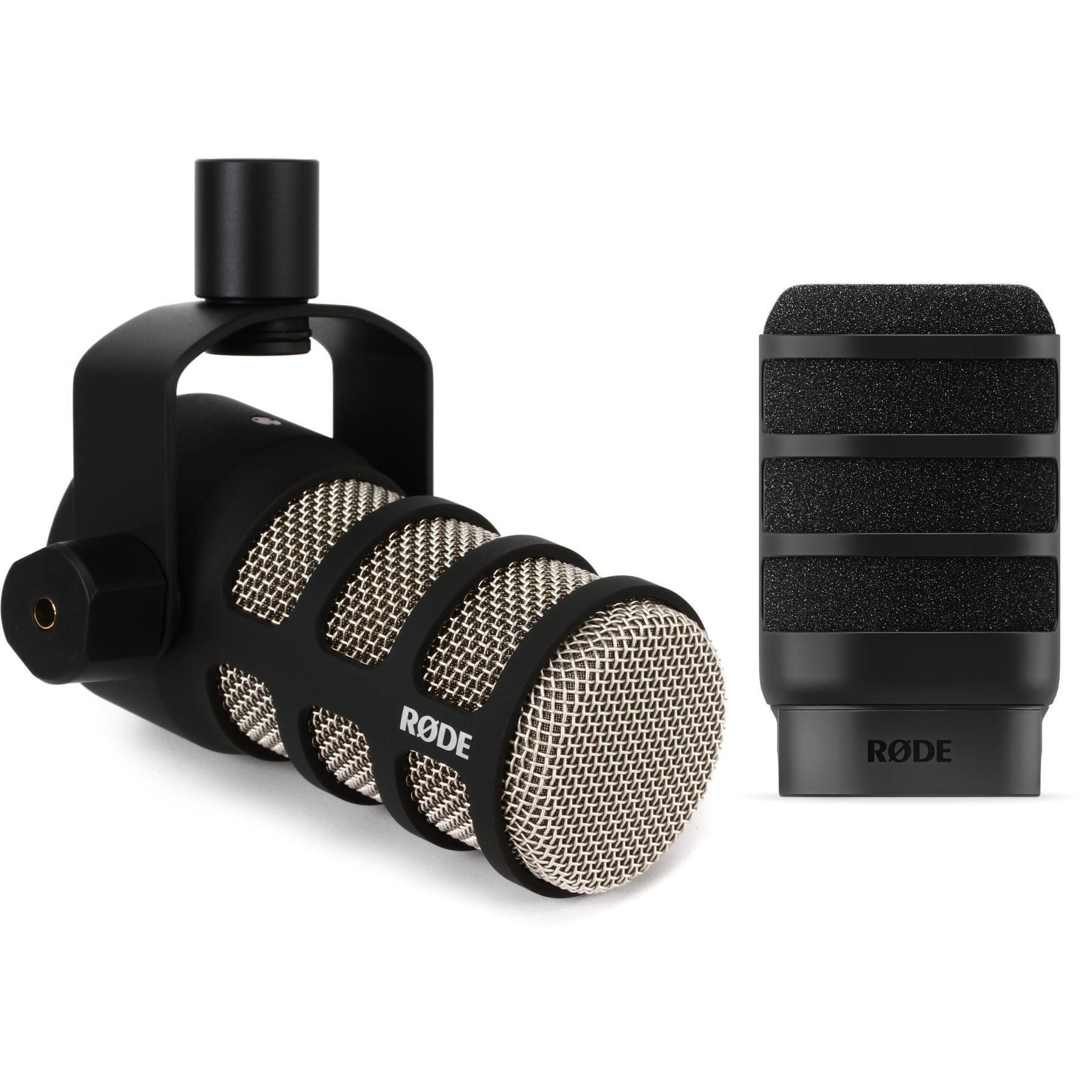 Rode PodMic Cardioid Dynamic Broadcast Microphone with Pop Filter ...