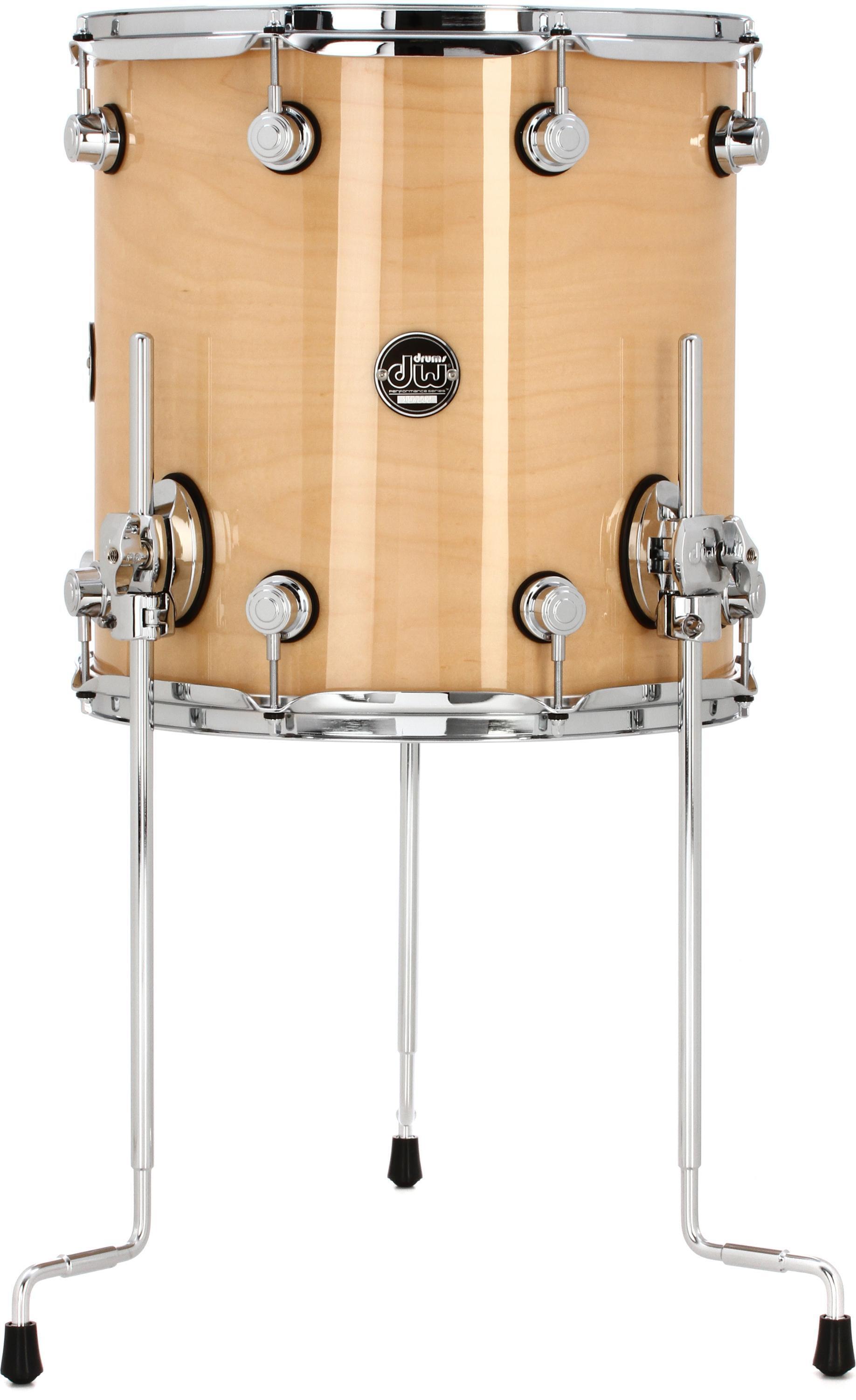 DW Performance Series Floor Tom - 14 x 14 inch - Natural Lacquer ...