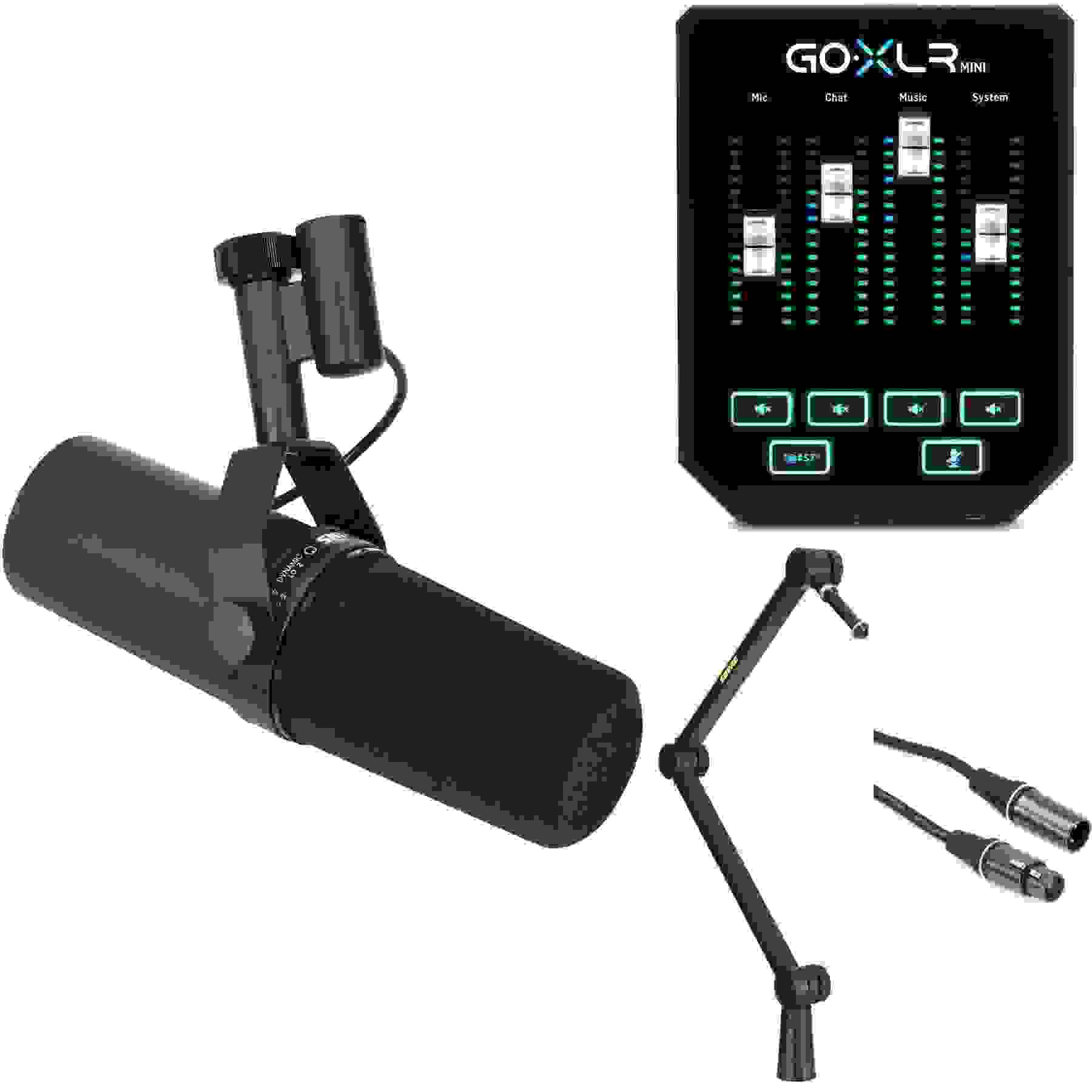 TC-Helicon GoXLR Mini Mixer and Shure SM7B Microphone Streaming Bundle ...