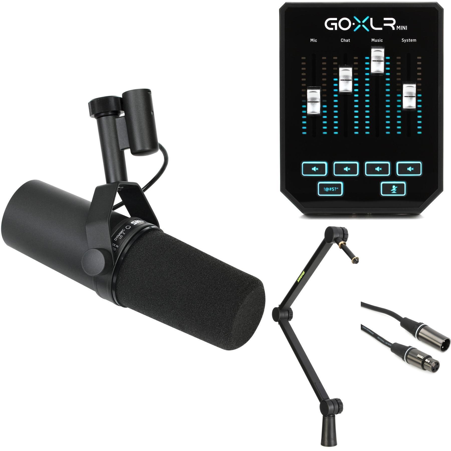 TC-Helicon GoXLR Mini Mixer and Shure SM7B Microphone Streaming Bundle ...