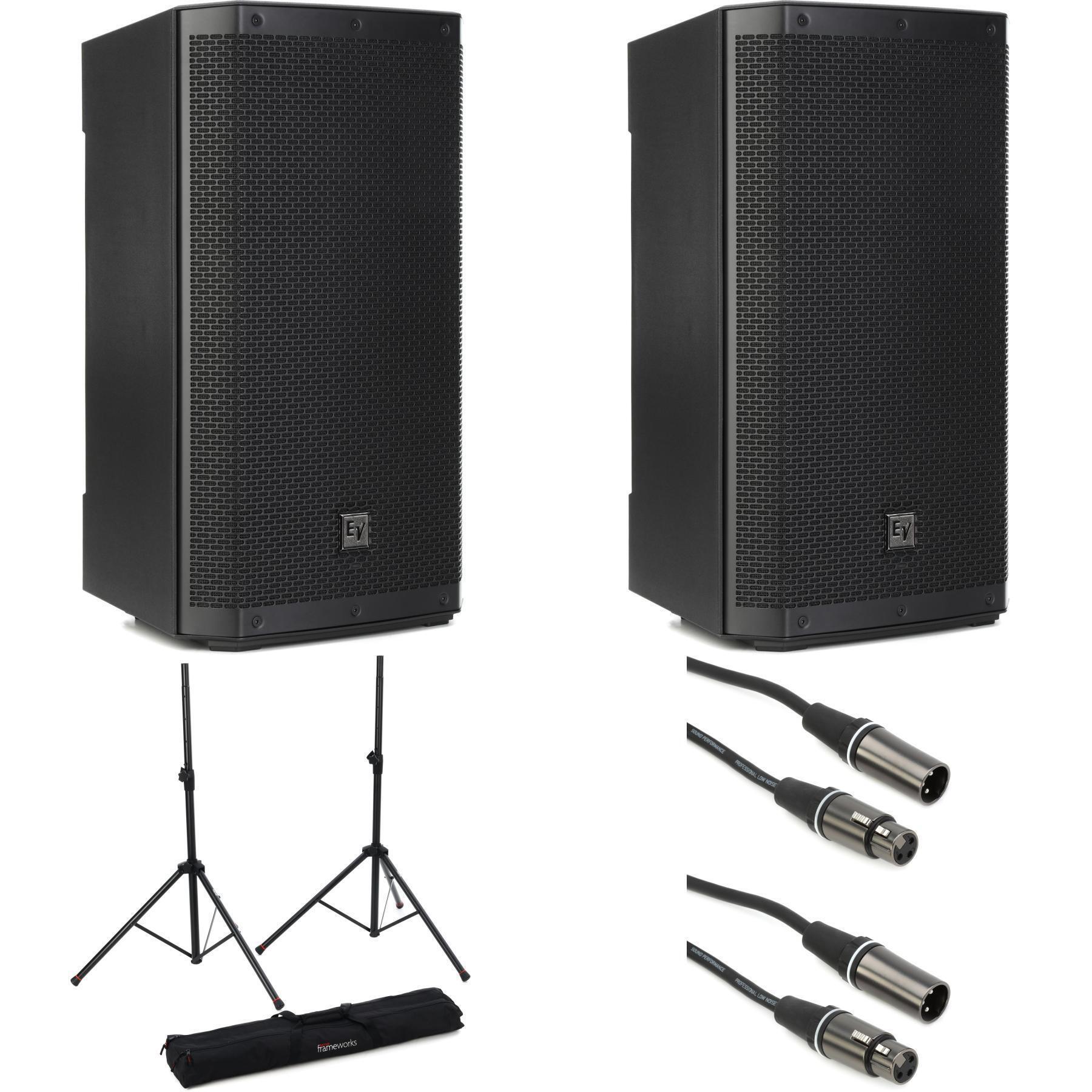 Electro-Voice ZLX-12P-G2 1000W 12-inch Powered Speakers with Stands and ...