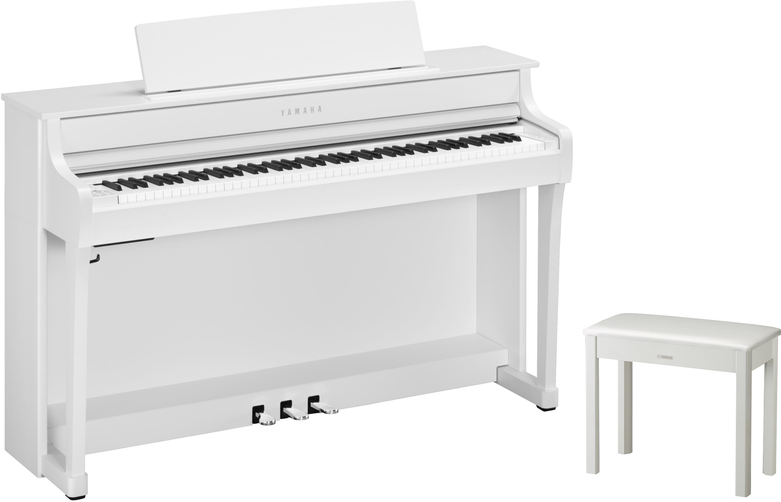 Yamaha Clavinova CLP-845 Console Digital Piano with Bench - Matte White | Sweetwater