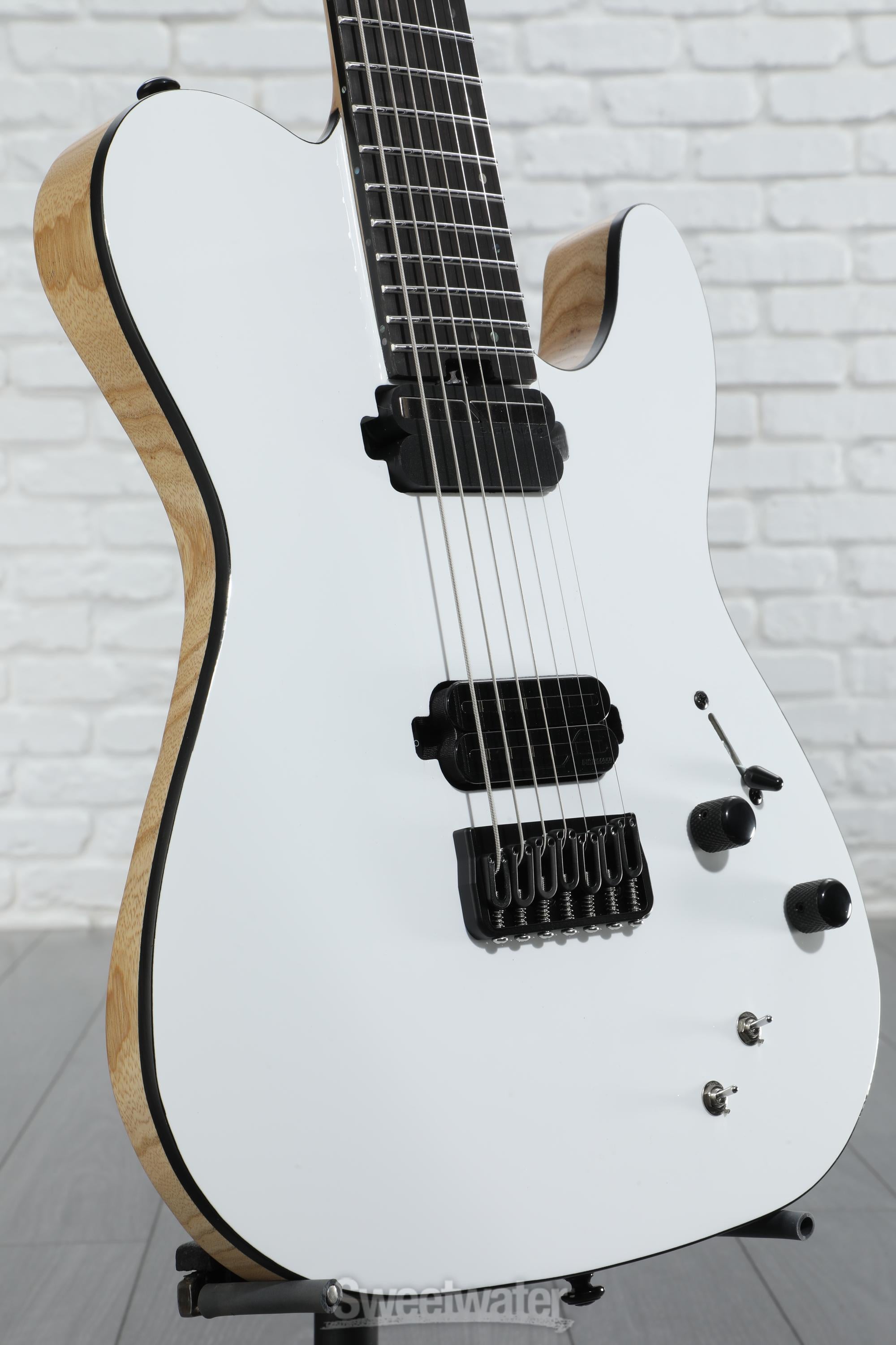 Schecter PT 7 SLS Elite 7-string Baritone Electric Guitar - Gloss White ...