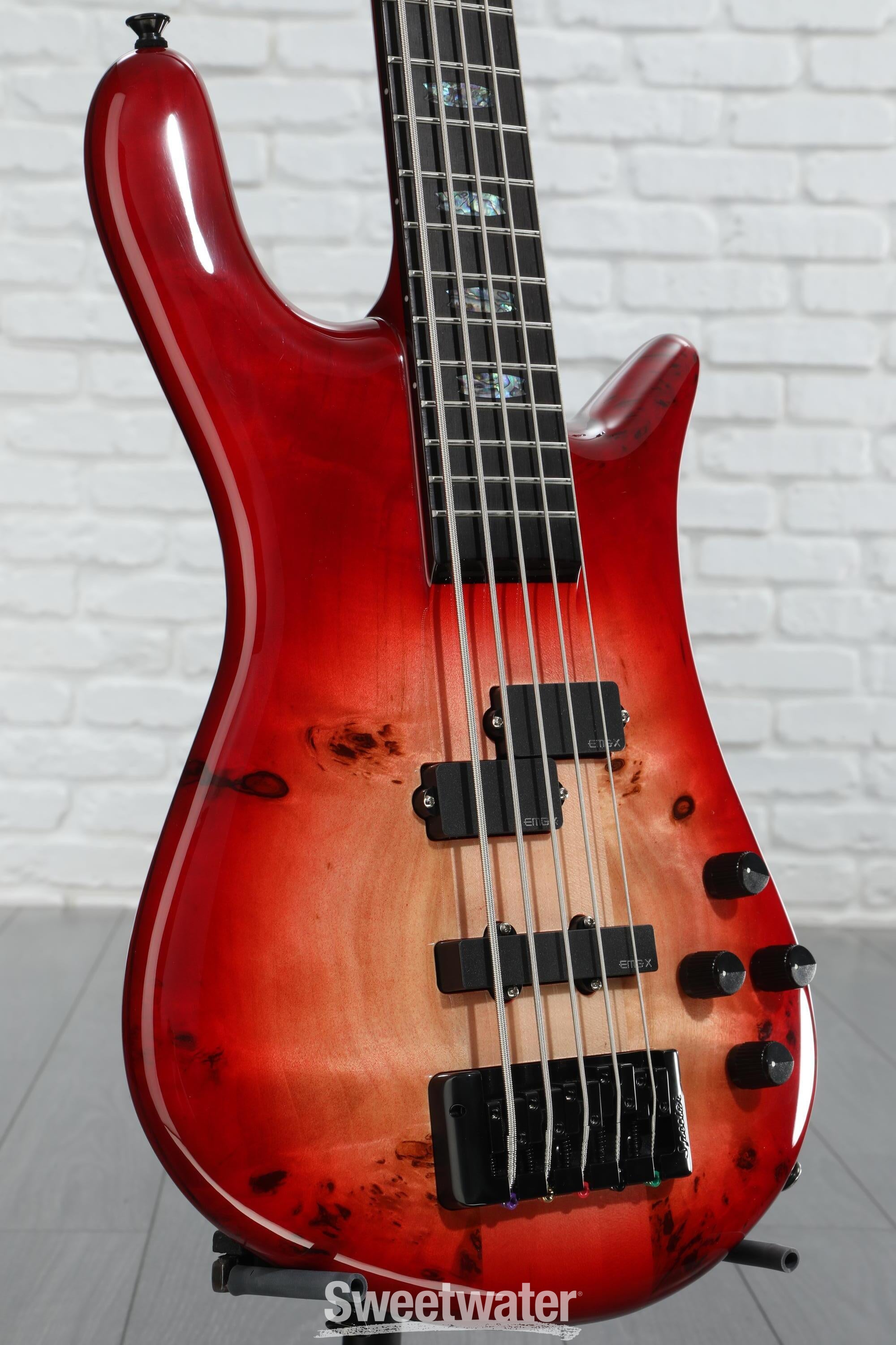Spector Euro 5 CST Electric Bass Guitar - Natural Red Burst | Sweetwater