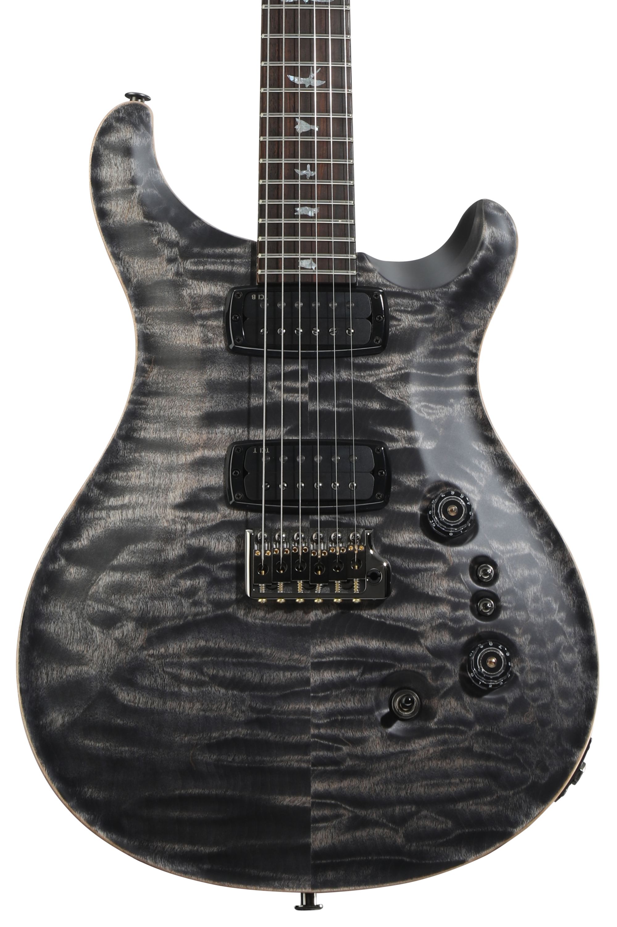 PRS Wood Library Custom 24-08 10-Top Electric Guitar - Charcoal with ...