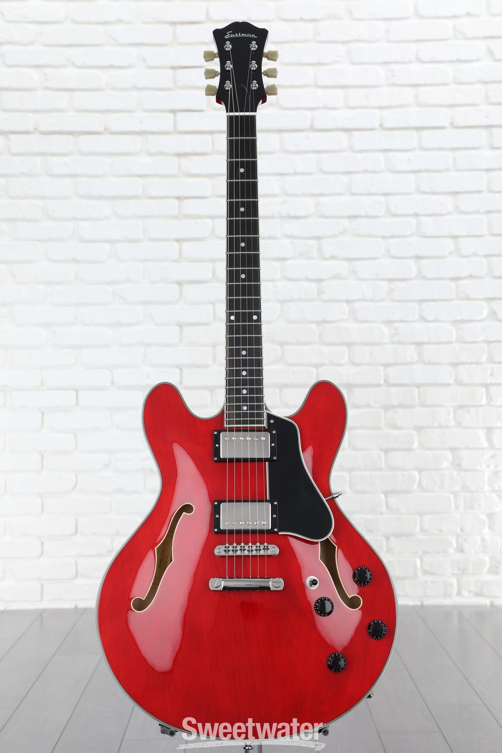 Eastman Guitars T386RD Thinline Semi-hollowbody Electric Guitar - Red ...
