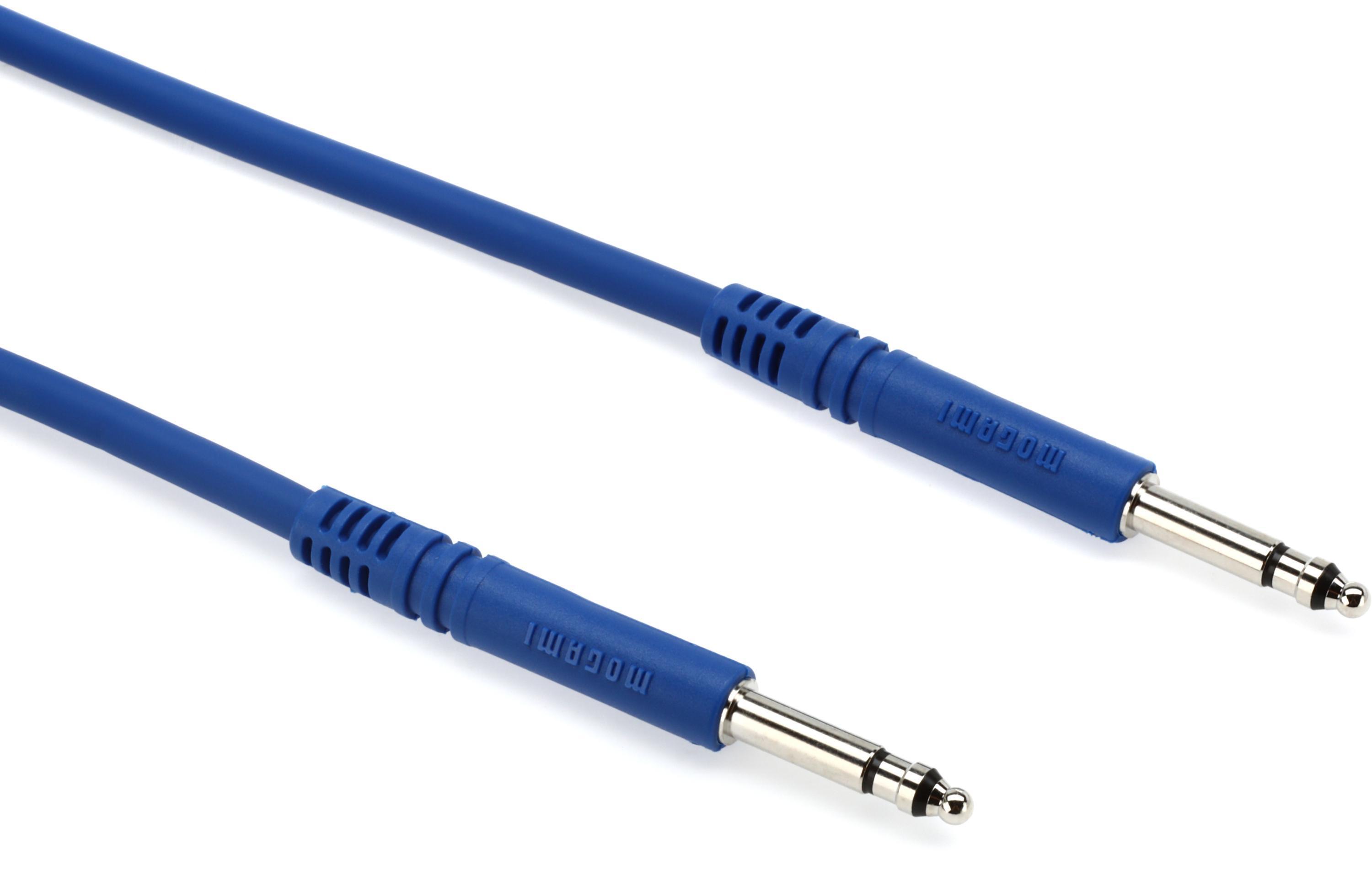 Mogami PJM 1806 Bantam TT Patch Cable - 18 inch Blue | Sweetwater