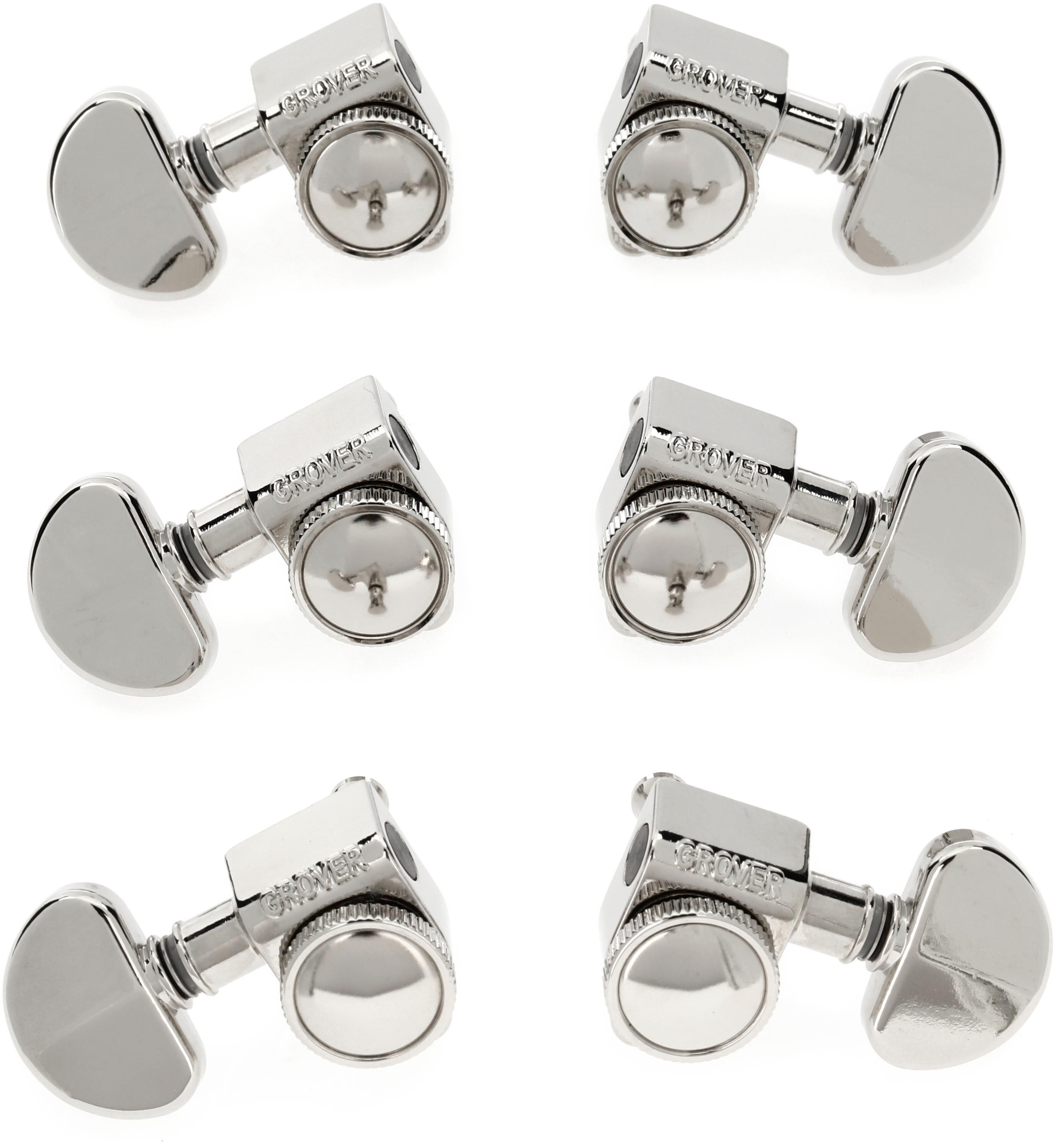 Grover 502N Roto-Grip Locking Rotomatic Tuners - 3+3 Nickel | Sweetwater