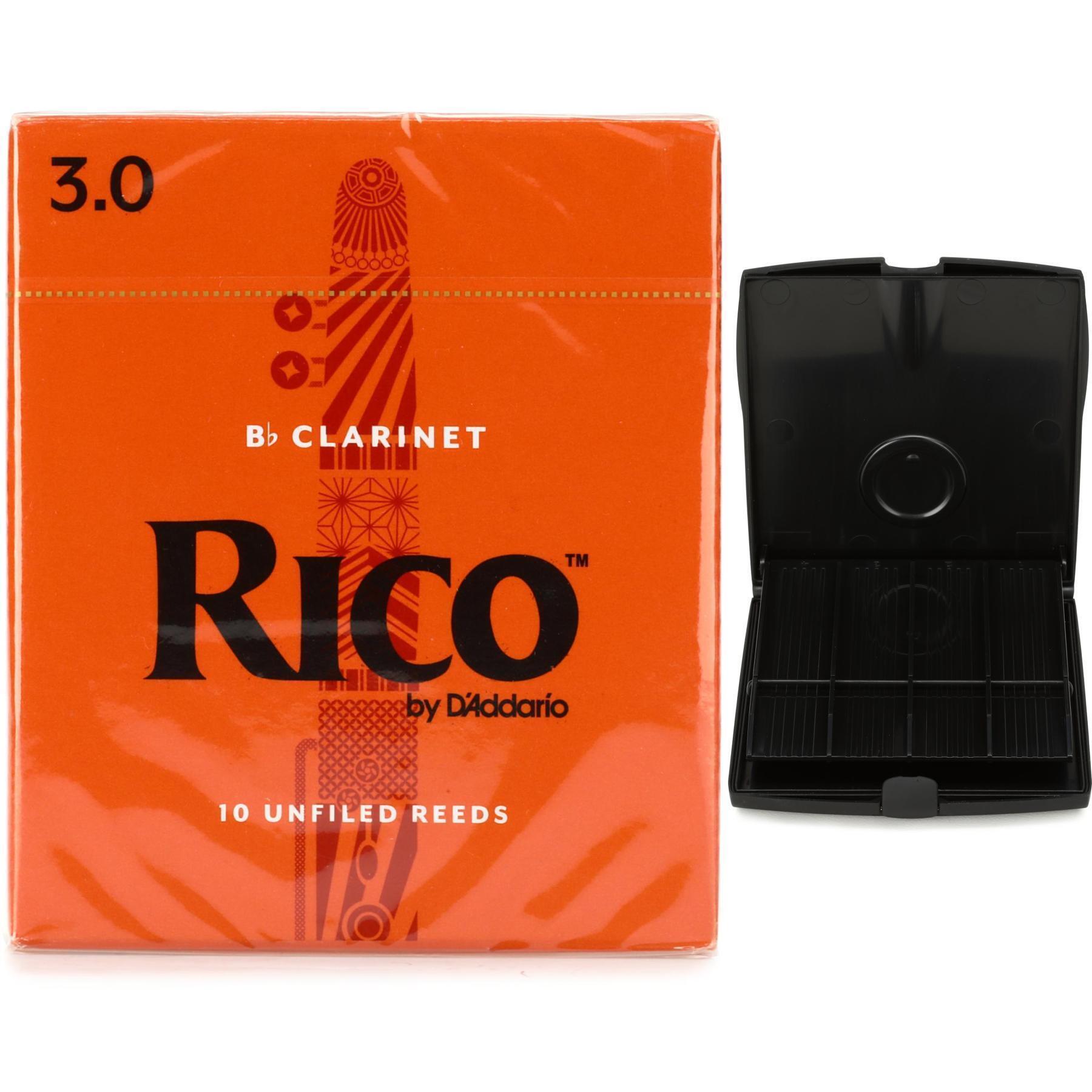 D'Addario Rico Bb Clarinet Reeds (10-pack) with Reed Vitalizer - 3.0 ...