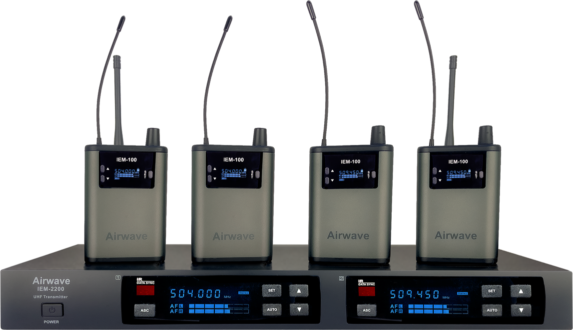 Airwave Technologies IEM-2200-QUAD Wireless In-ear Monitoring System ...
