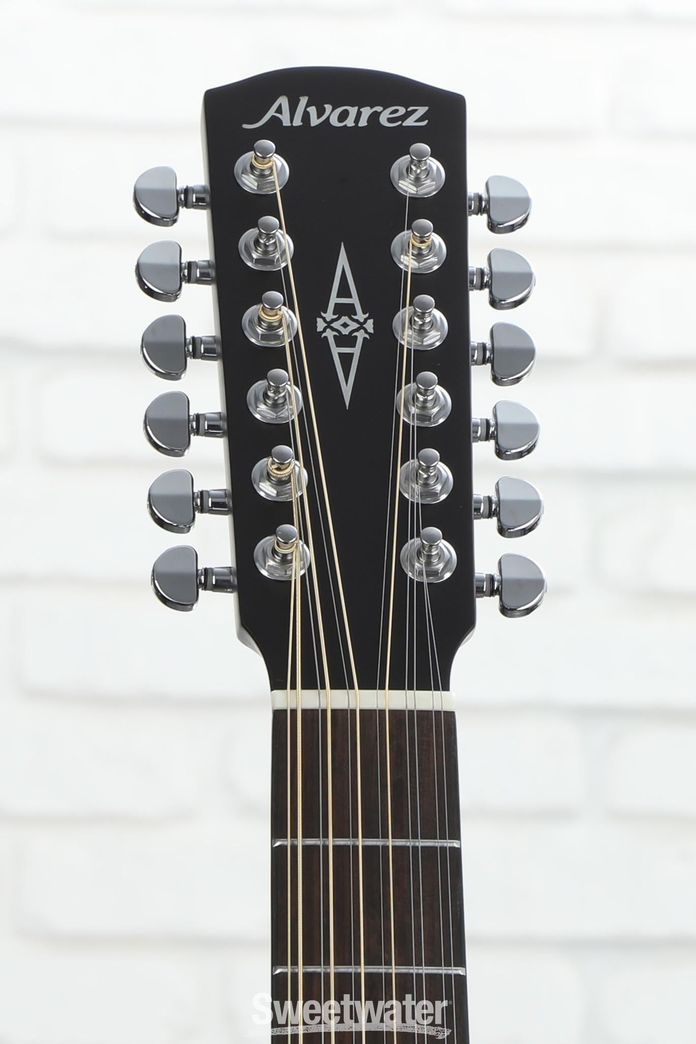 Alvarez AD60ce 12-string Acoustic-electric Guitar - Black | Sweetwater