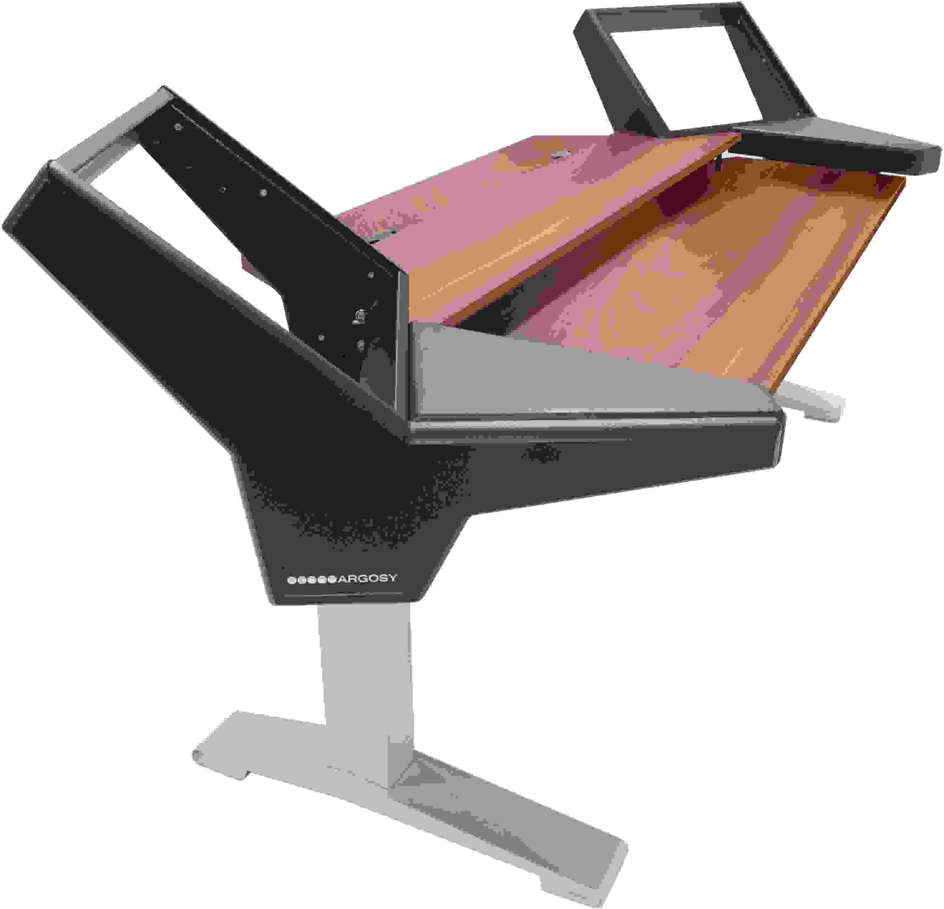 Argosy Halo.K88 Base Keyboard Workstation Desk with Mahogany Veneer ...