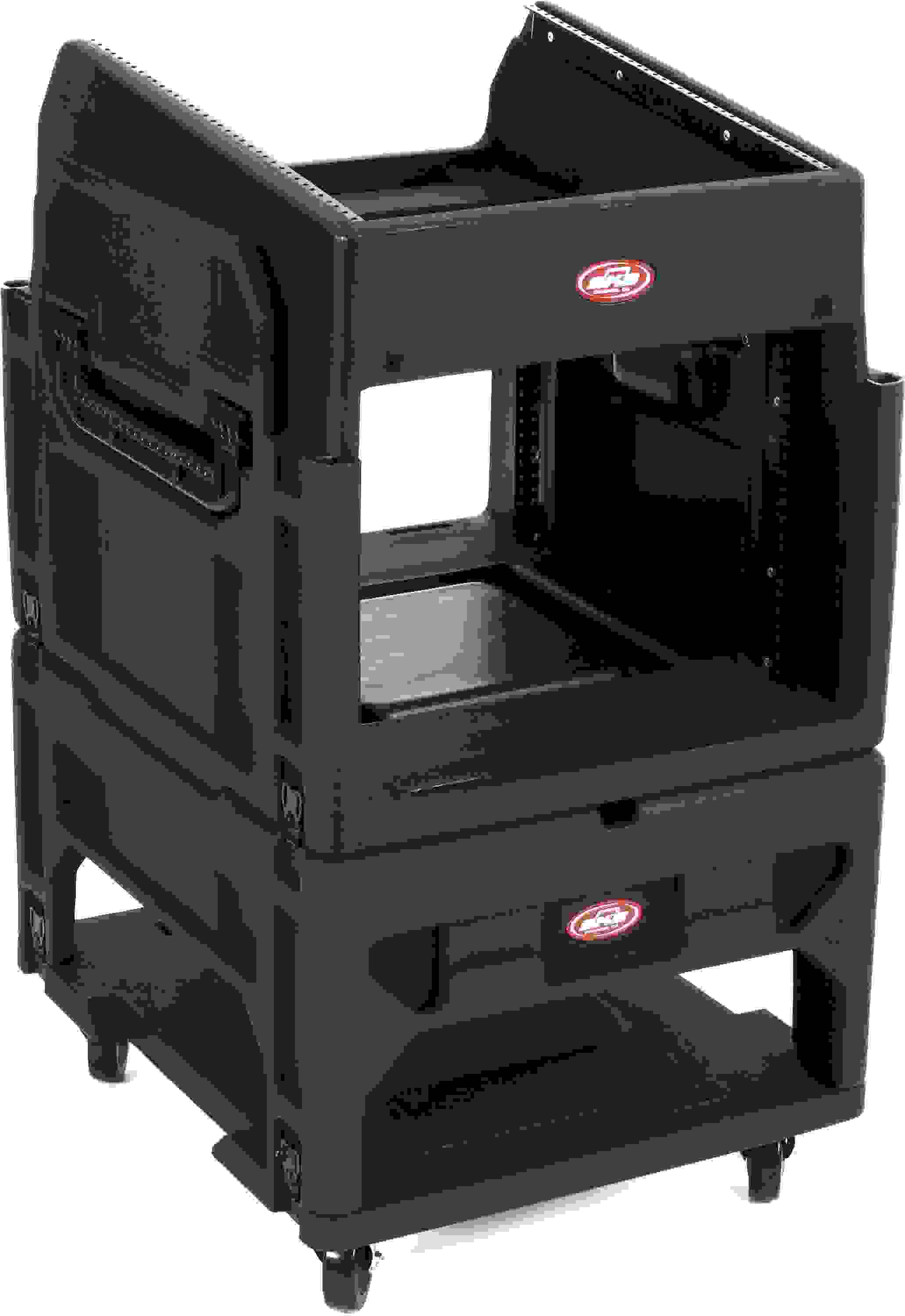 SKB 1SKB19-R1208 12U Top / 8U Bottom Gig Rig Mixer Rack Case | Sweetwater