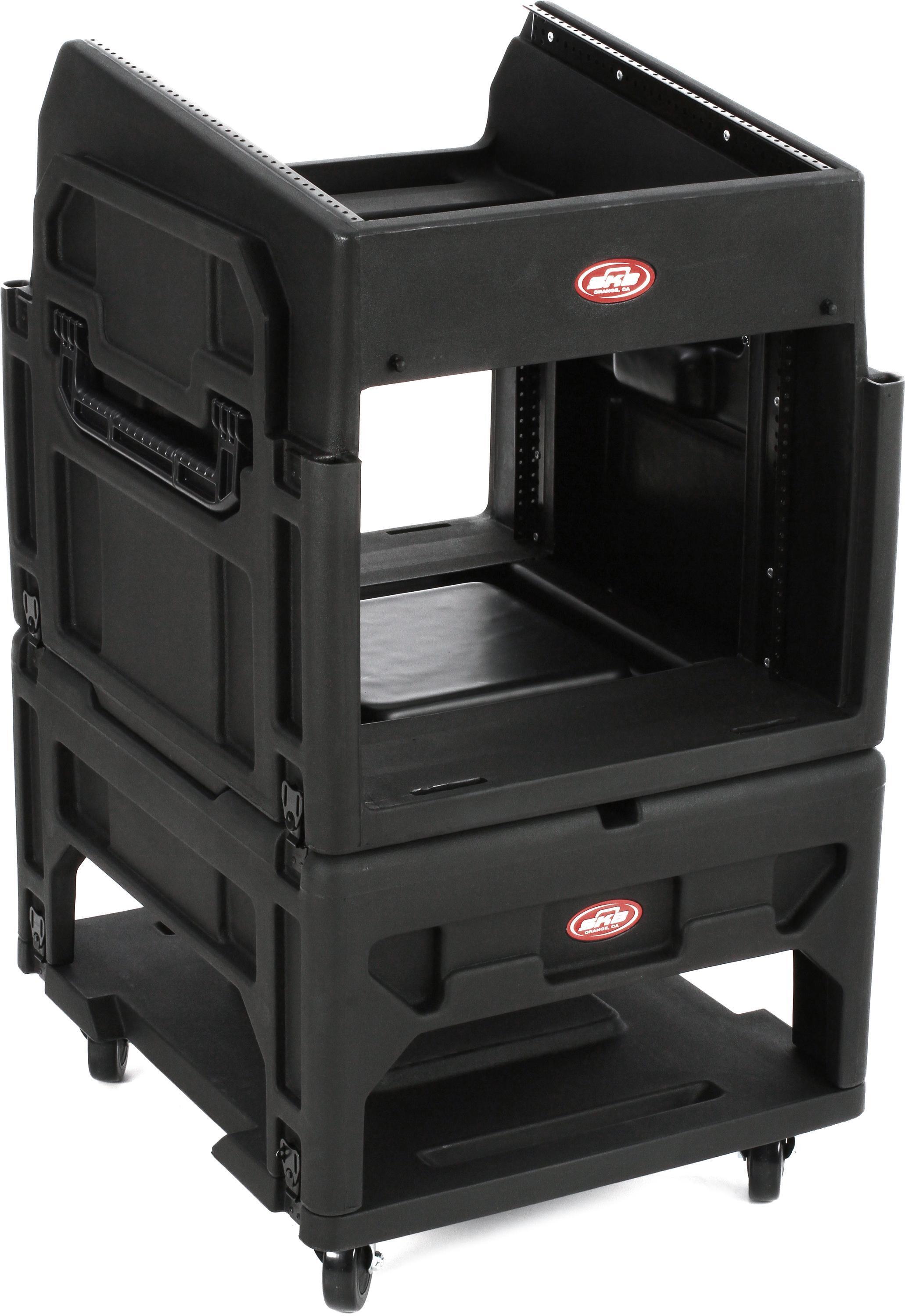 SKB 1SKB19-R1208 12U Top / 8U Bottom Gig Rig Mixer Rack Case | Sweetwater