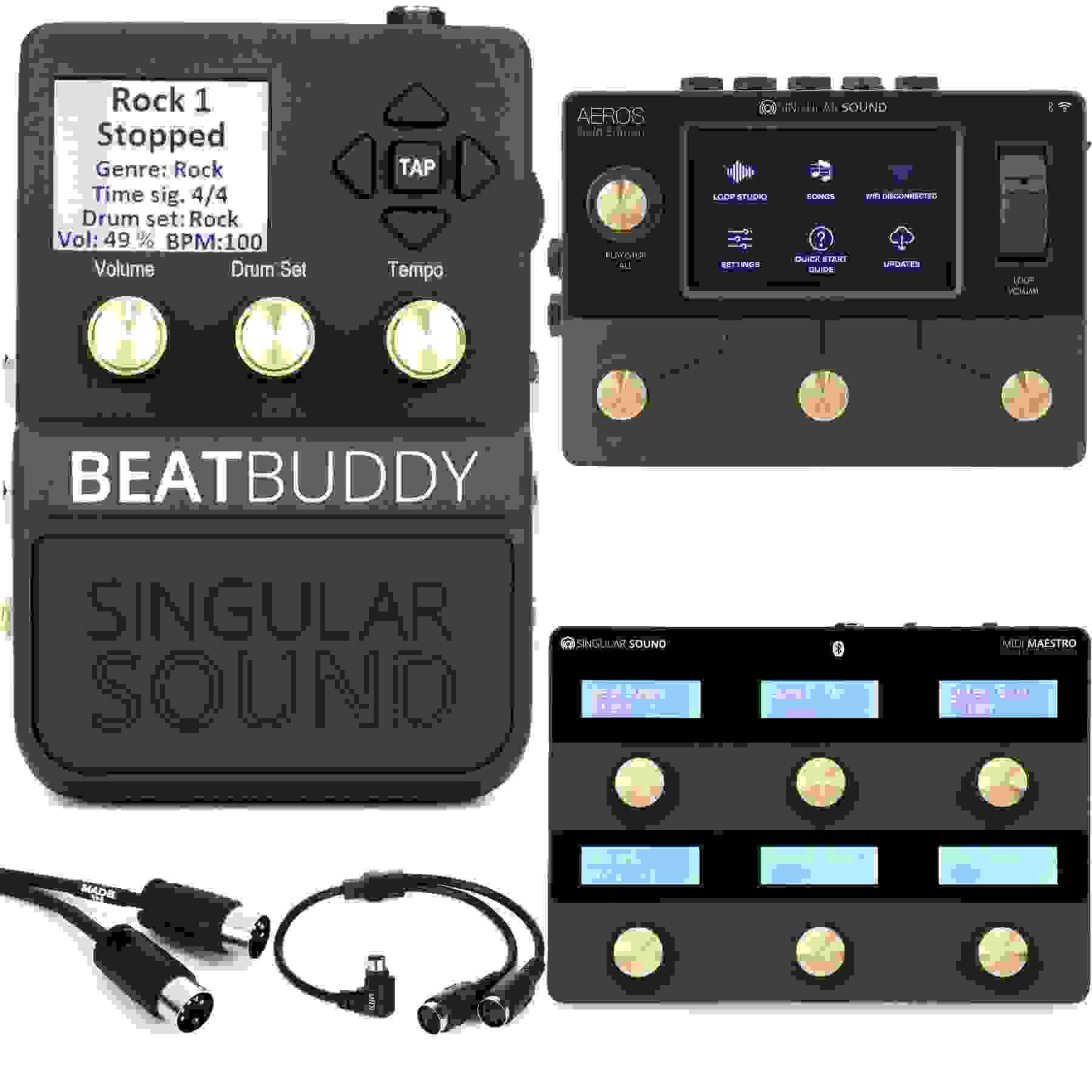 Singular Sound BeatBuddy Drum Machine Pedal with Aeros Loop Studio ...