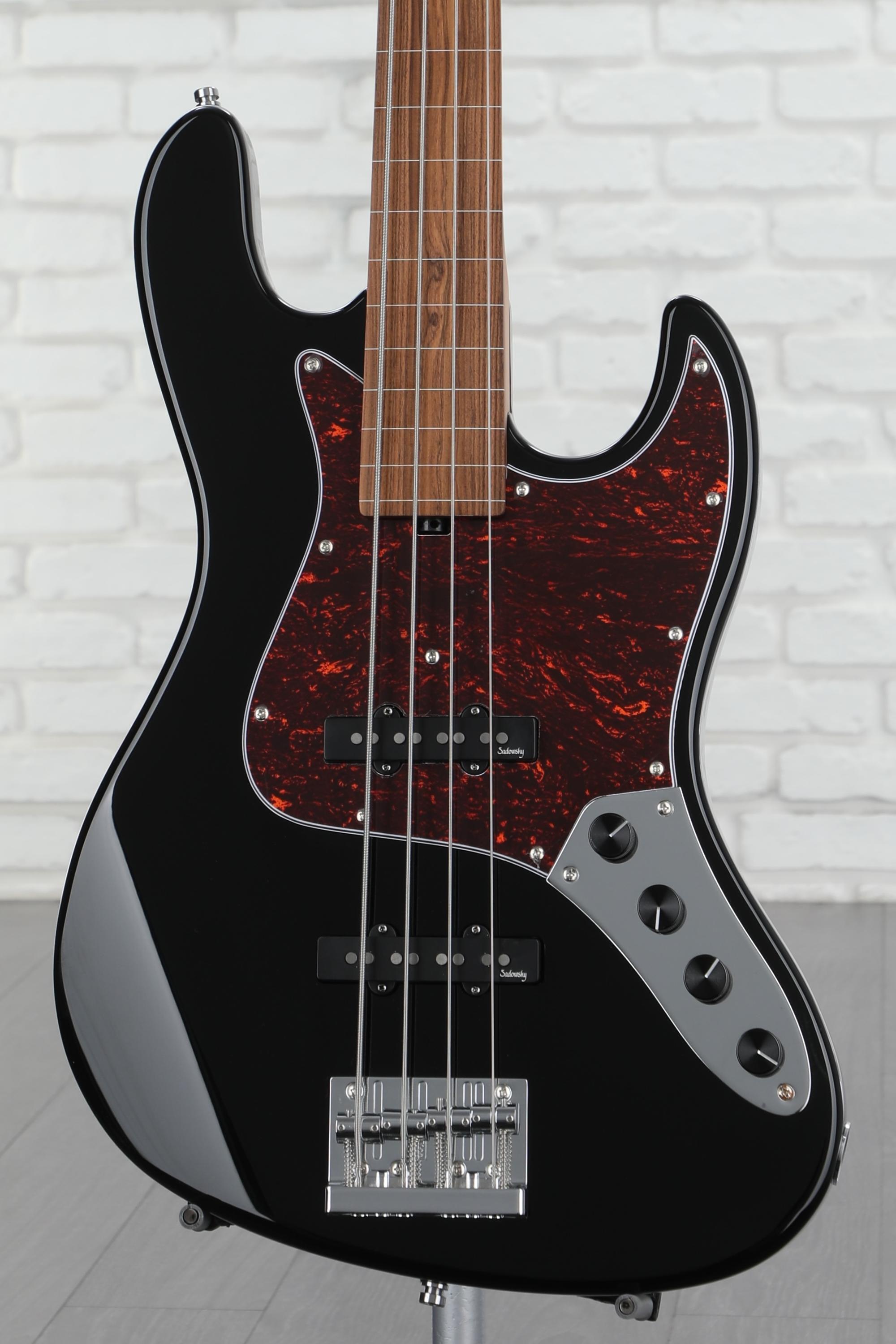 Sadowsky MetroExpress Vintage JJ Bass Fretless, 4-string - Black High Polish | Sweetwater