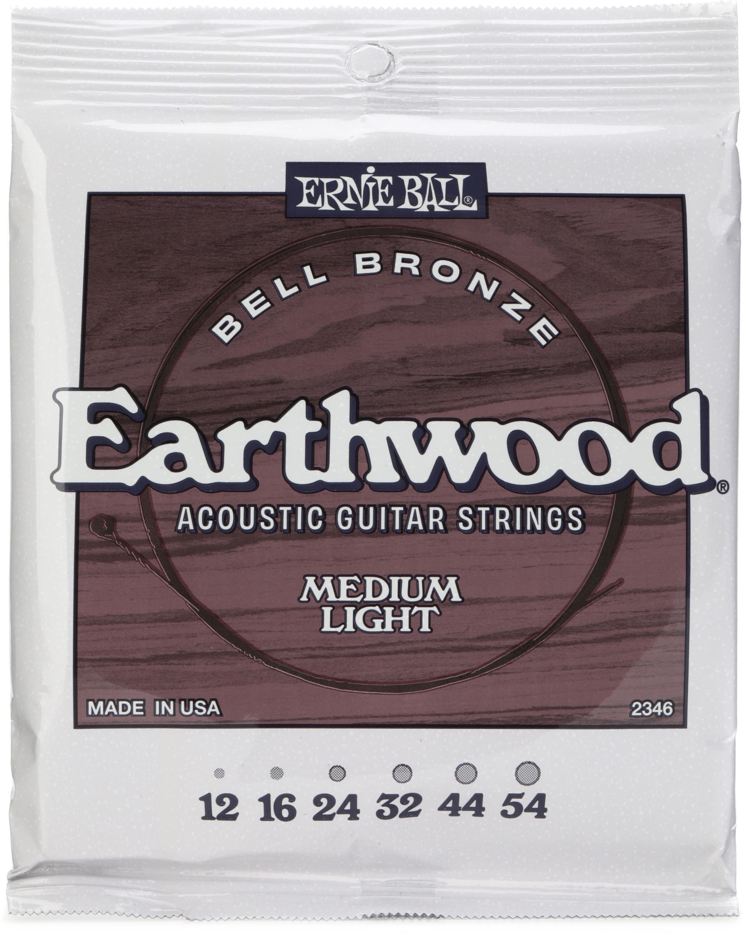 Ernie Ball Earthwood Bell Bronze Acoustic Guitar Strings - .012-.054 ...