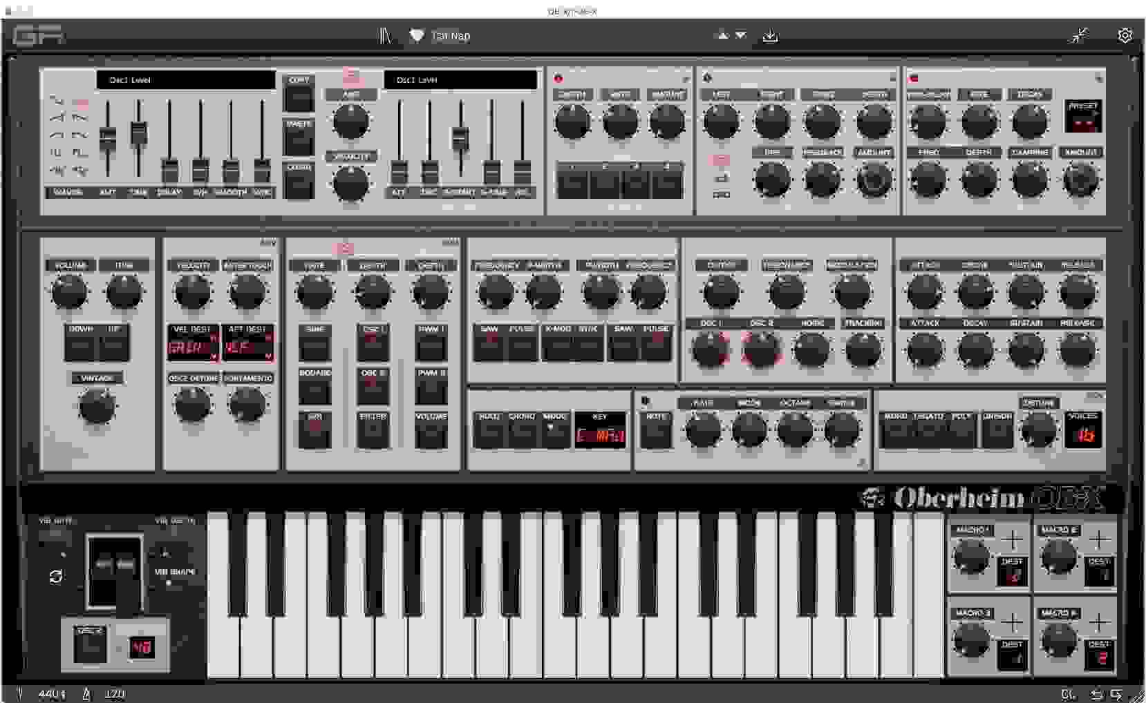 GForce Oberheim OB-X Virtual Analog Synthesizer Plug-in | Sweetwater