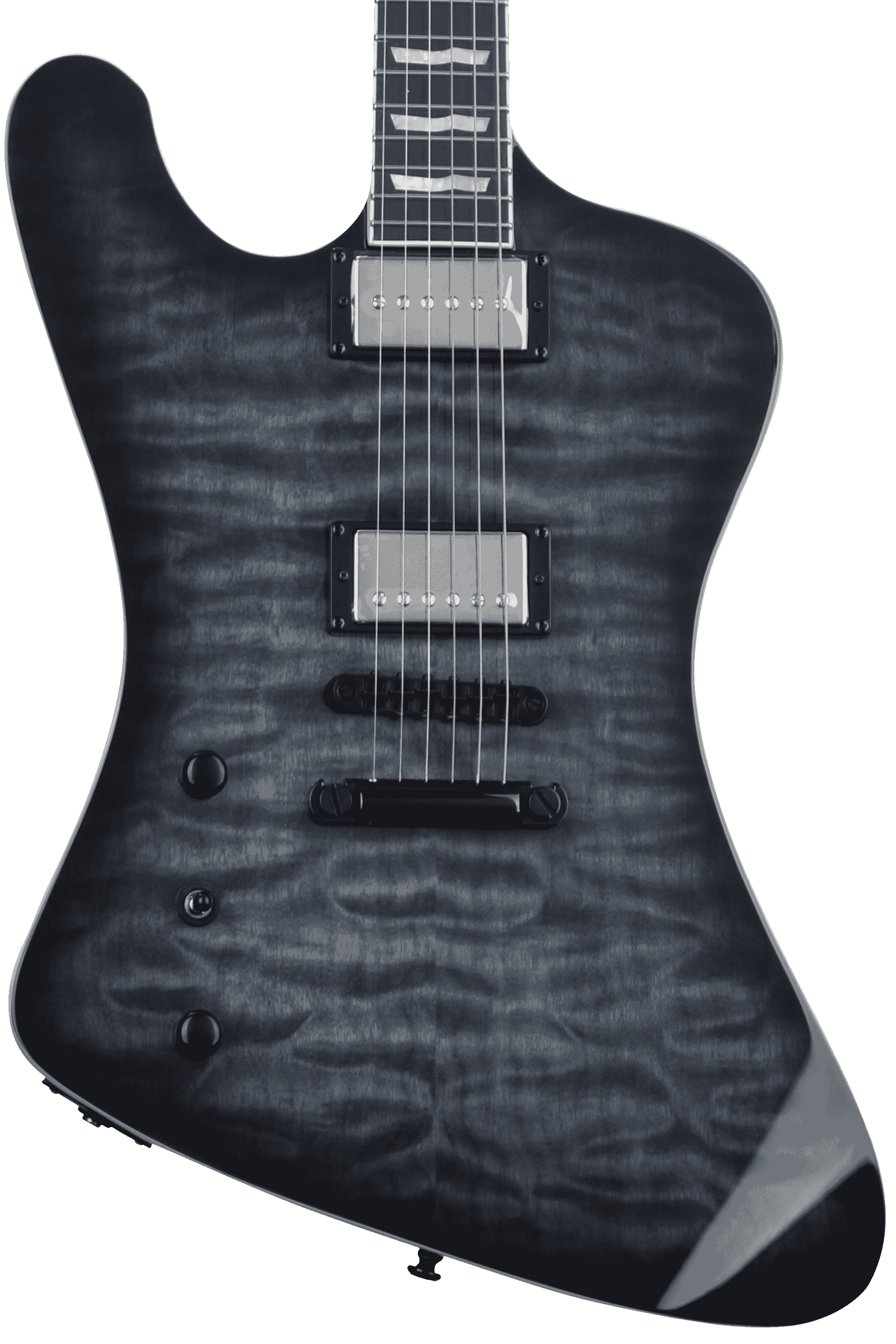 ESP LTD Phoenix-1000 QM Left-handed Electric Guitar - See-thru Black Sunburst | Sweetwater