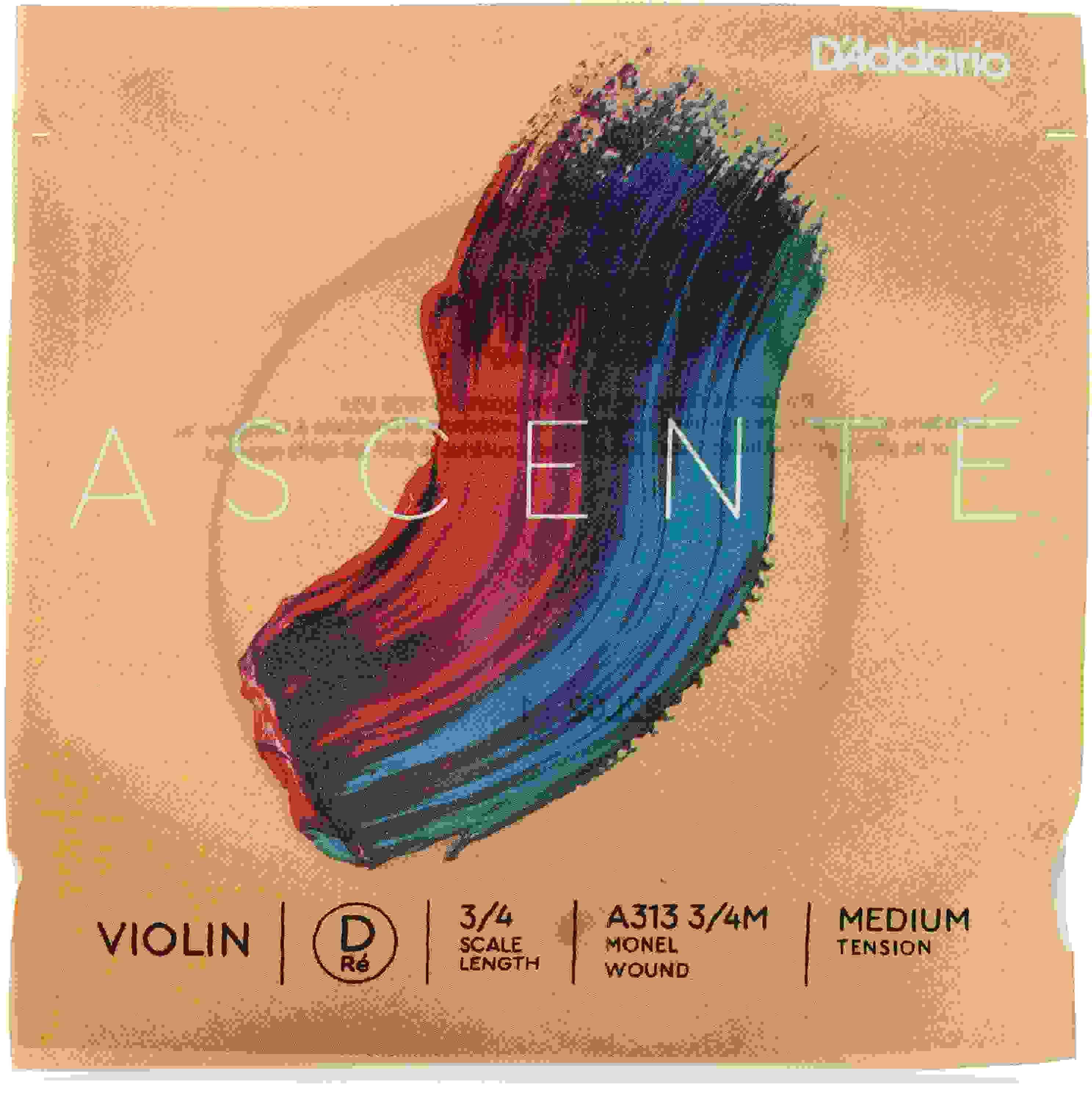 D'Addario A313 Ascente Violin D String - 3/4 Size, Medium Tension | Sweetwater
