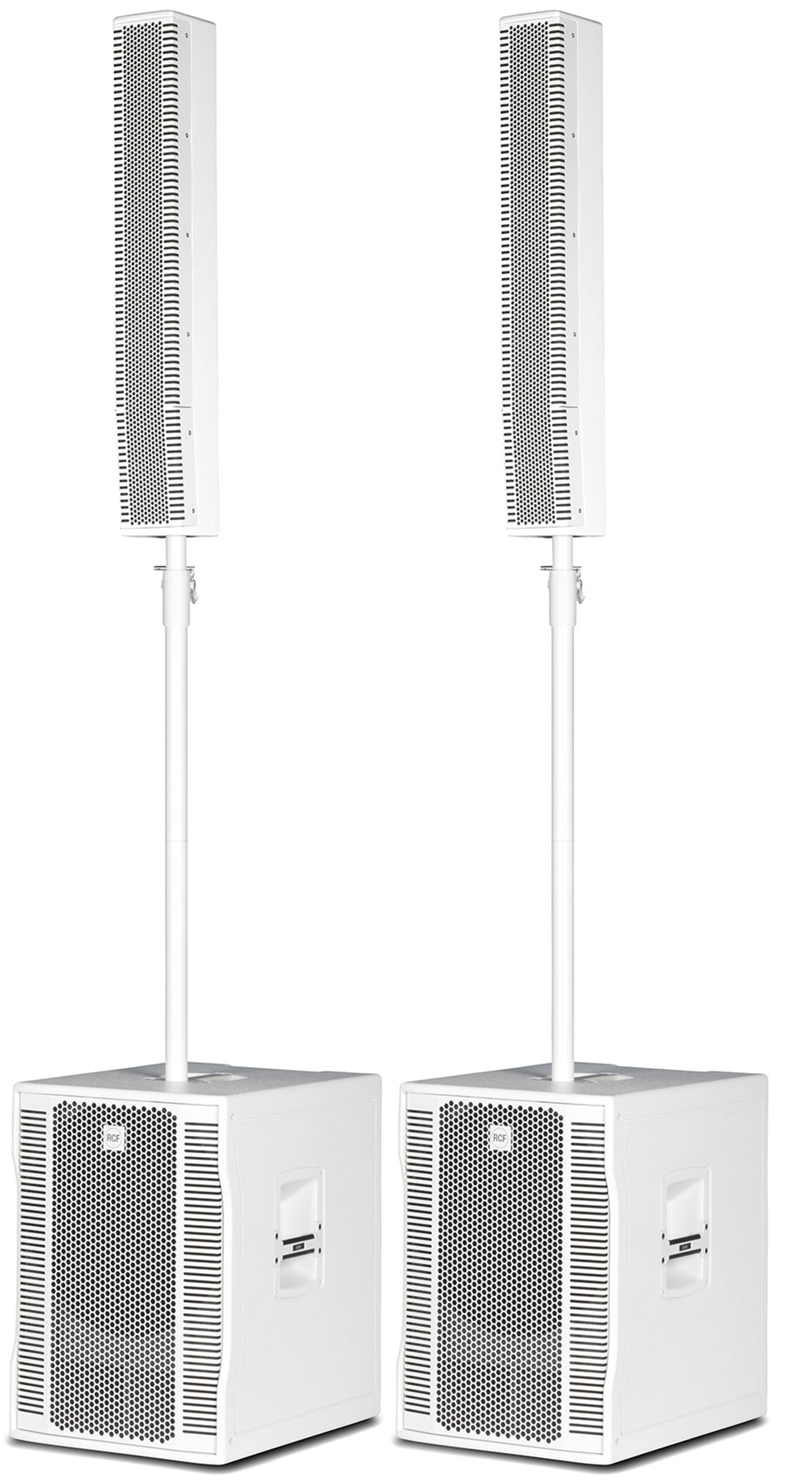 RCF EVOX 12 Column Speaker Array System Pair - White | Sweetwater