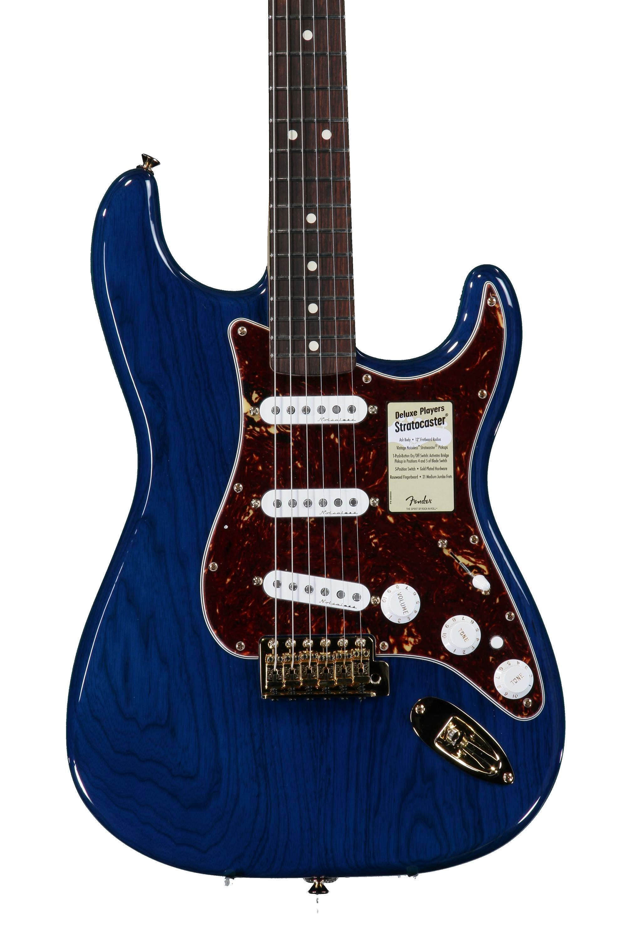 Fender Deluxe Player's Strat - Sapphire Blue Transparent | Sweetwater