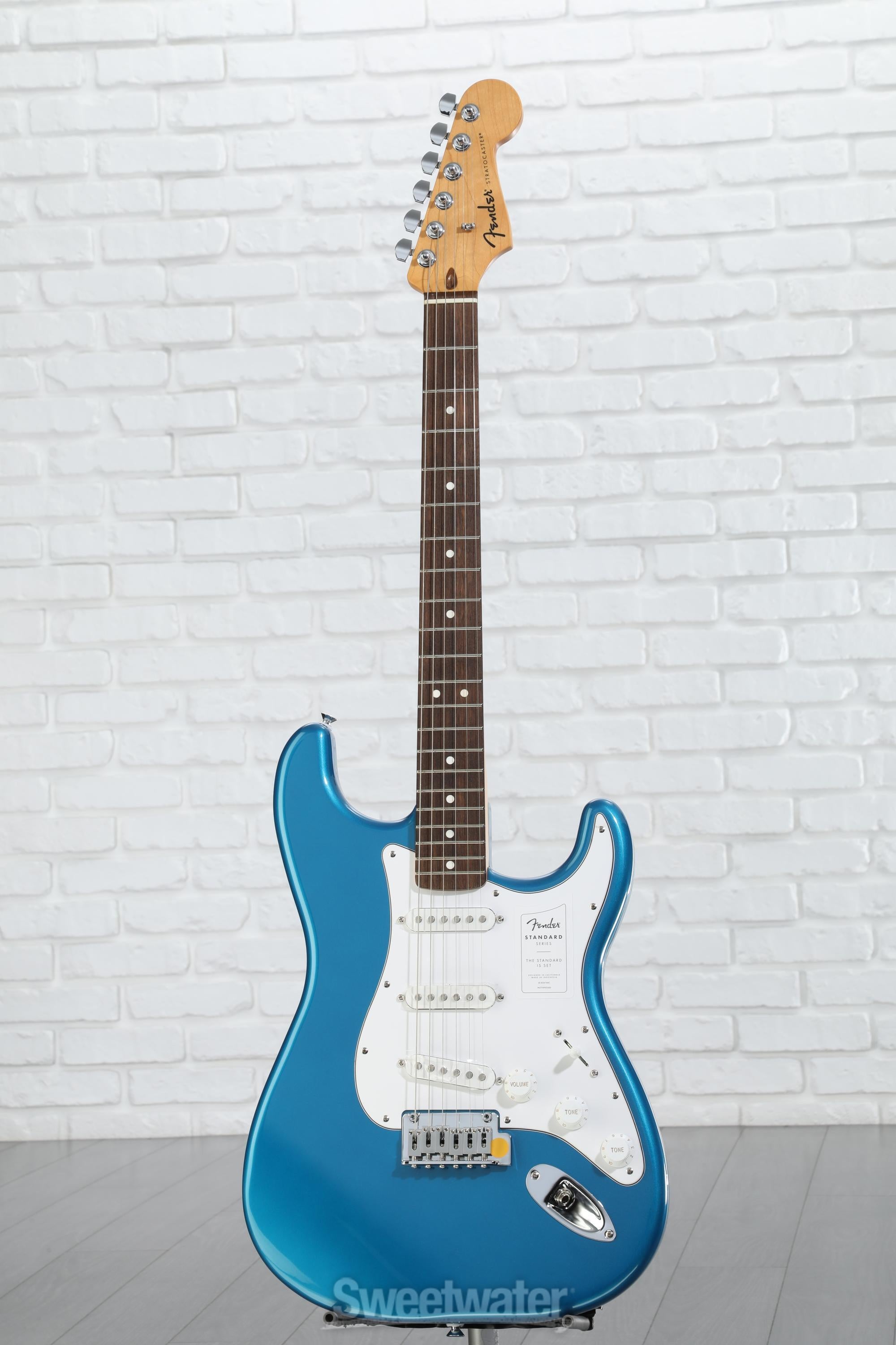 Fender Standard Stratocaster Electric Guitar - Aqua Marine Metal ...