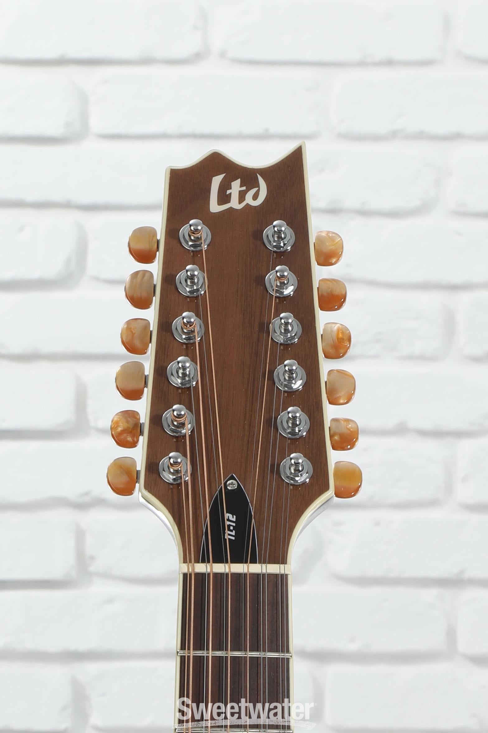 ESP LTD TL-12 12-string Acoustic-electric Guitar - Black | Sweetwater